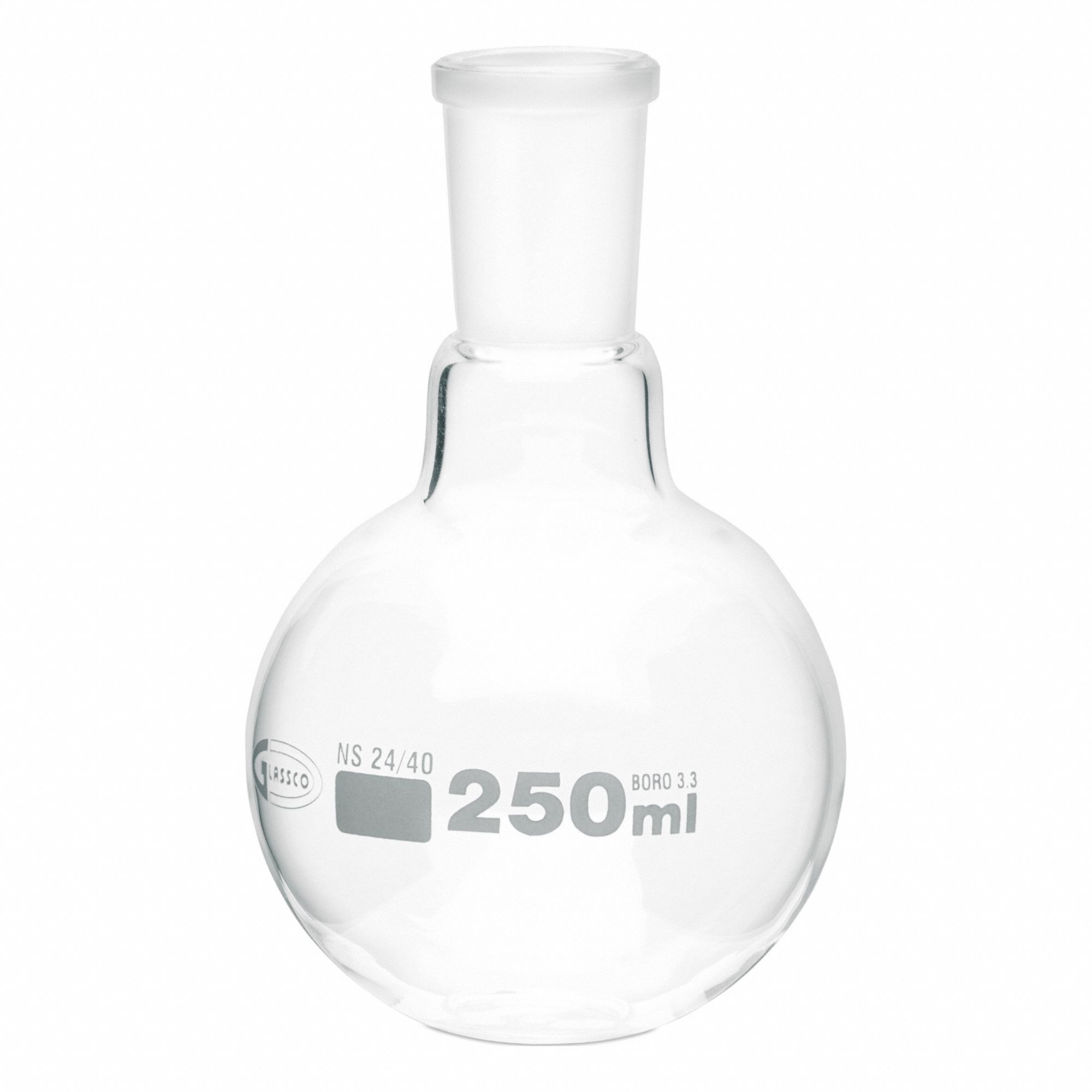 Borosilicate Glass, 250 mL Capacity - mL, Boiling Flask - 207JN3|FRB057 ...