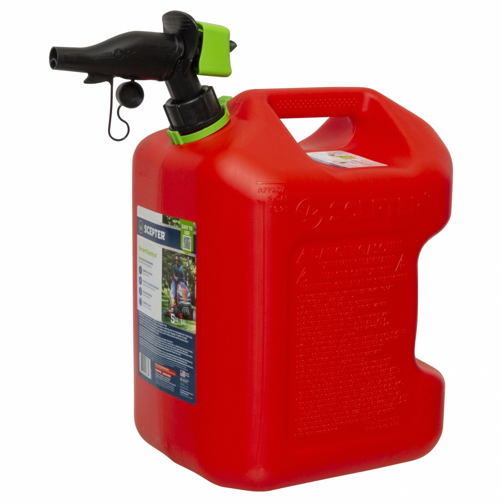 SCEPTER, 5 gal Capacity, Gasoline, Gas Can - 803J26|FSCG571 - Grainger