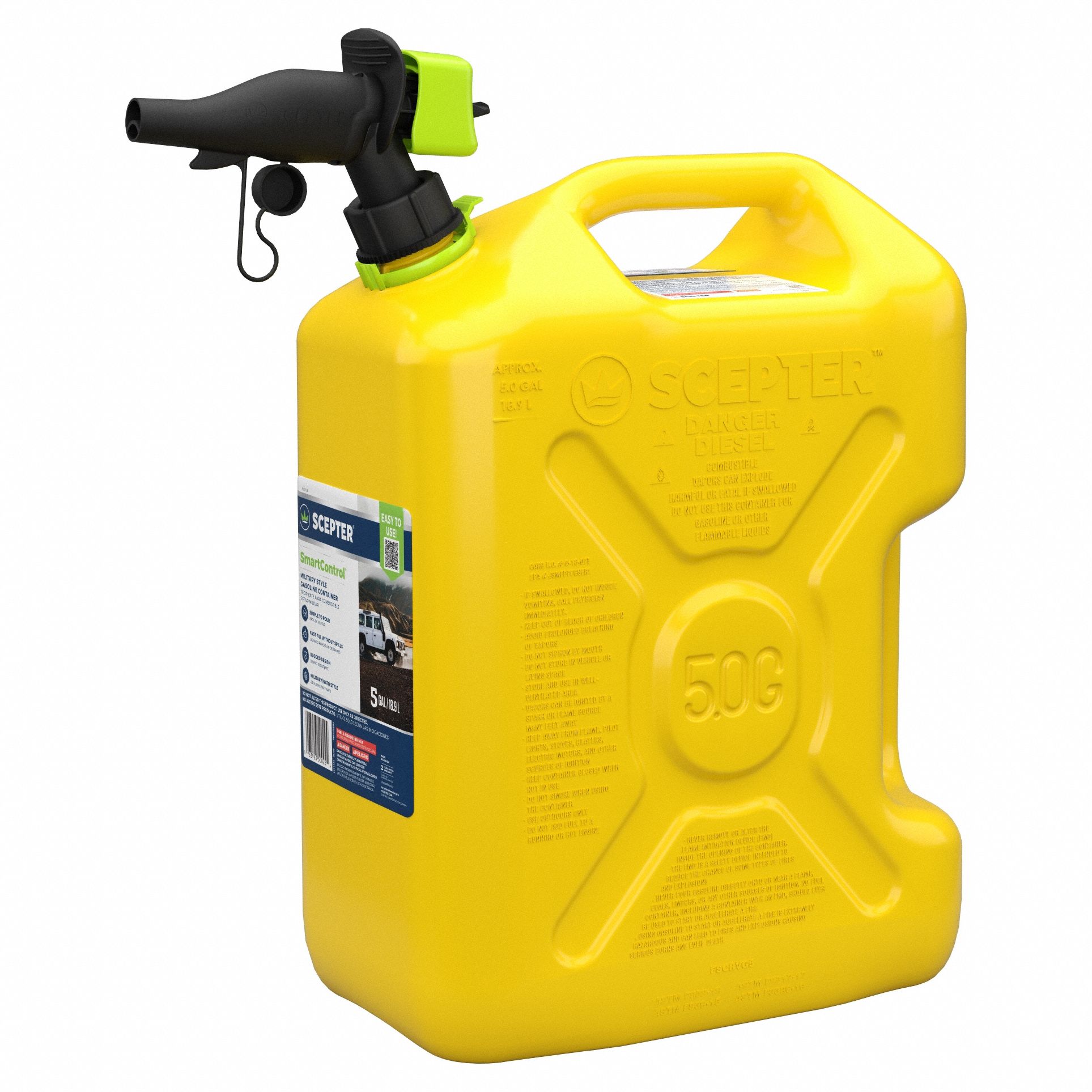 SCEPTER, 5 gal Capacity, Diesel, Diesel Can - 803J30|FSCRVD5 - Grainger
