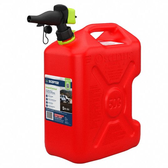 SCEPTER, 5 gal Capacity, Gasoline, Gas Can - 803J29|FSCRVG5 - Grainger