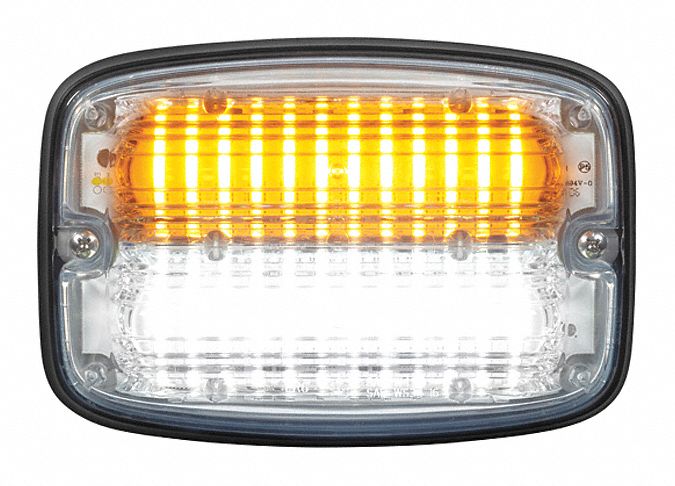 FEDERAL SIGNAL, Perimeter Flashing Warning Light, Amber/White, Warning ...