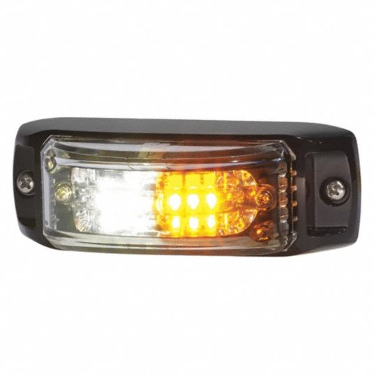 FEDERAL SIGNAL, Perimeter Flashing Warning Light, Amber/White, Warning ...