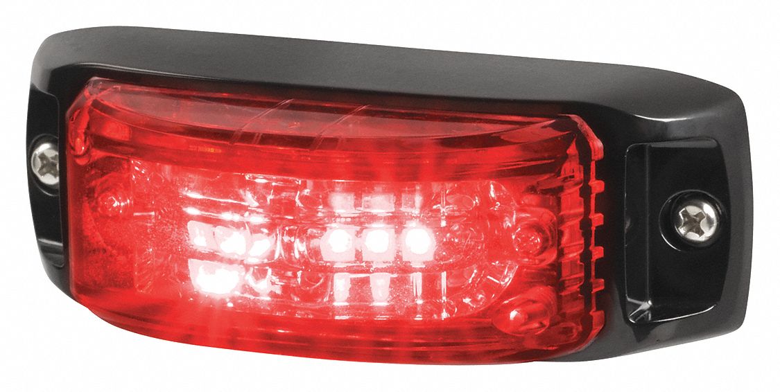 FEDERAL SIGNAL, Perimeter Flashing Warning Light, Red, Warning Light ...