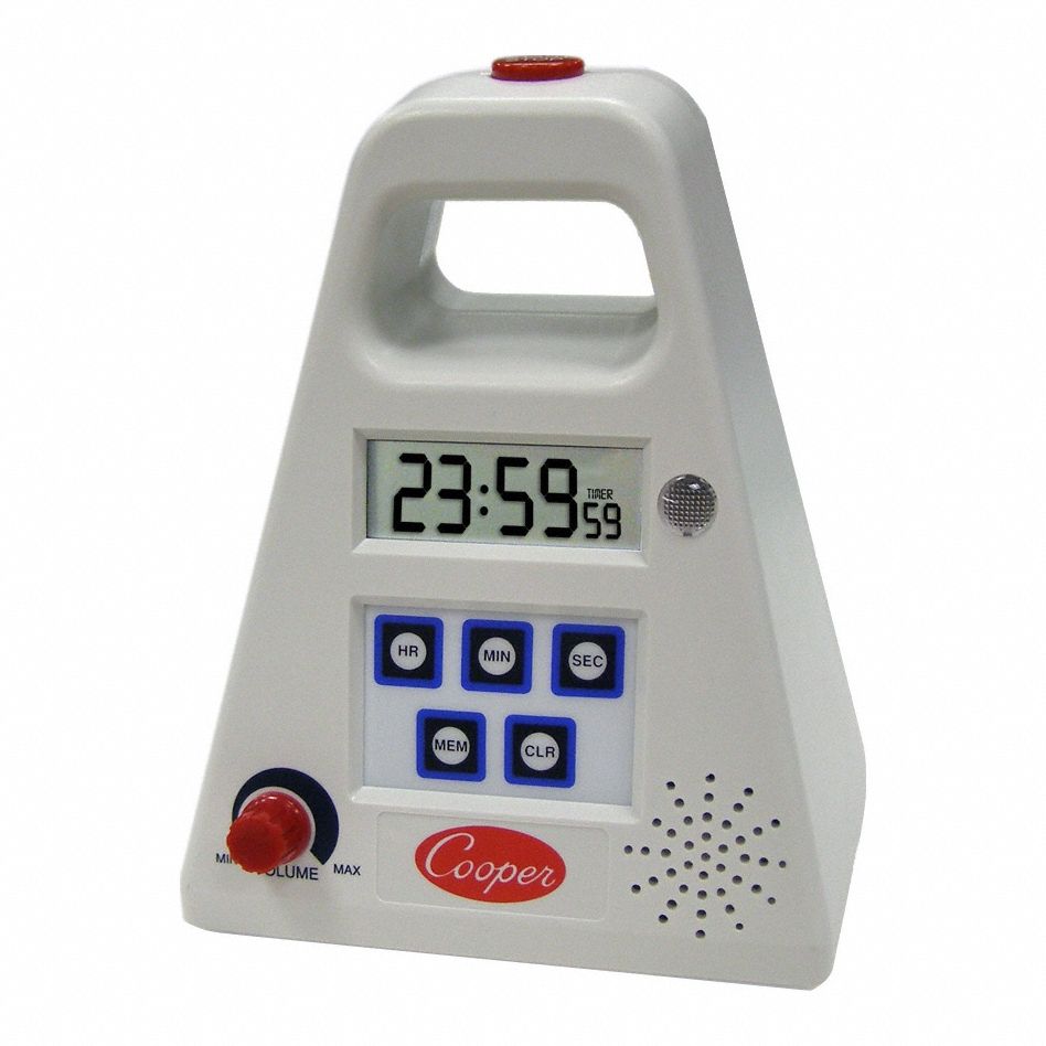 COOPER ATKINS, Memory Recall/Non-Skid Rubber Feet/Wall Mountable, 4 in ...