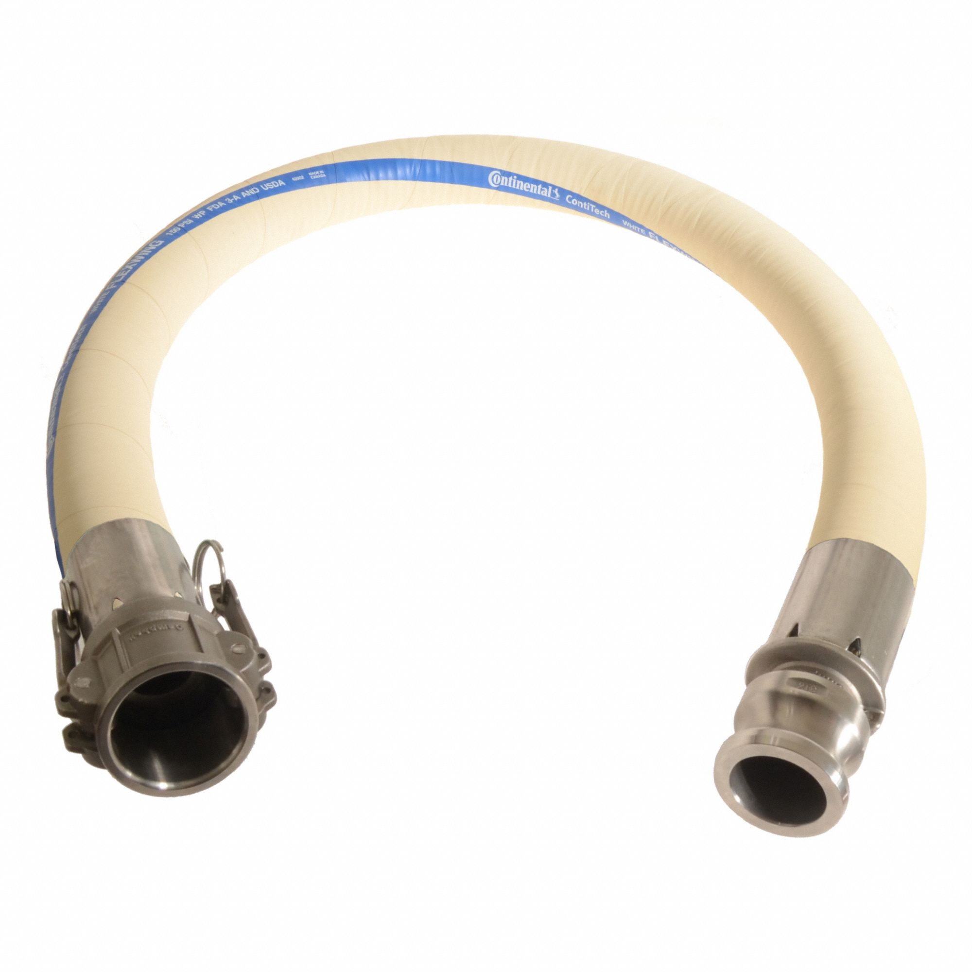 CONTINENTAL, 3 in Hose Inside Dia., 150 psi, Food Grade Transfer Hose ...