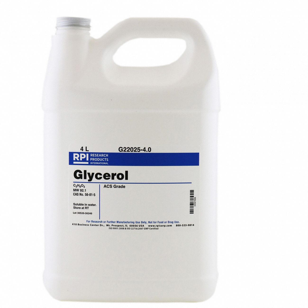 ACS, 4 L, Glycerol - 31FY51|G22025-4.0 - Grainger