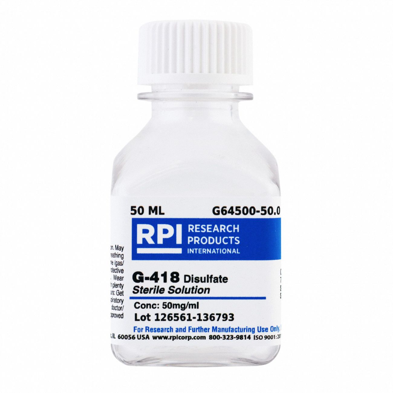 50 mL, 108321-42-2, G-418 Disulfate, Solution - 30TY30|G64500-50.0 ...