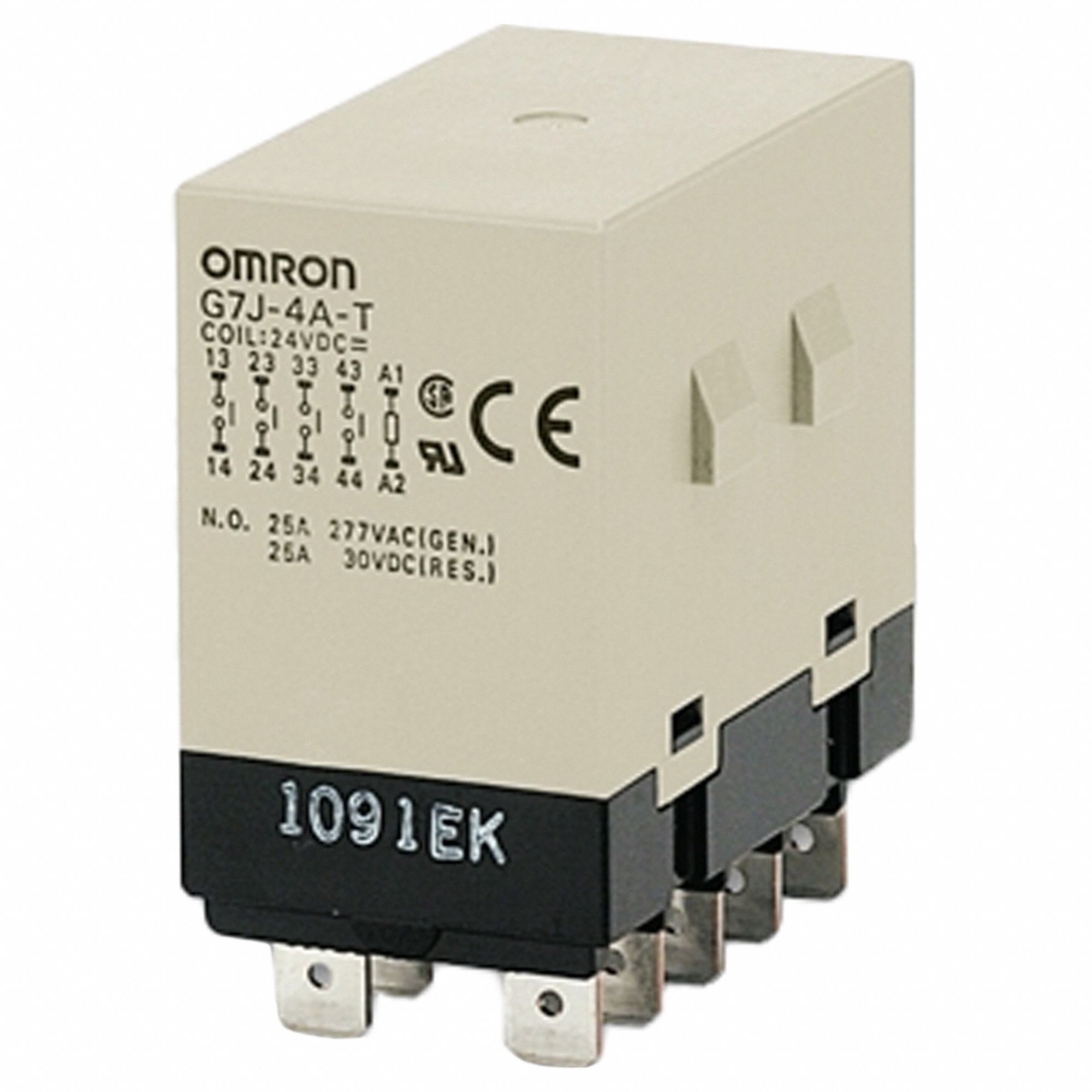 OMRON, Bracket Mounted, 83 mA Current Rating, General Purpose Relay - 811T40|G7J-4A-B DC24 ...