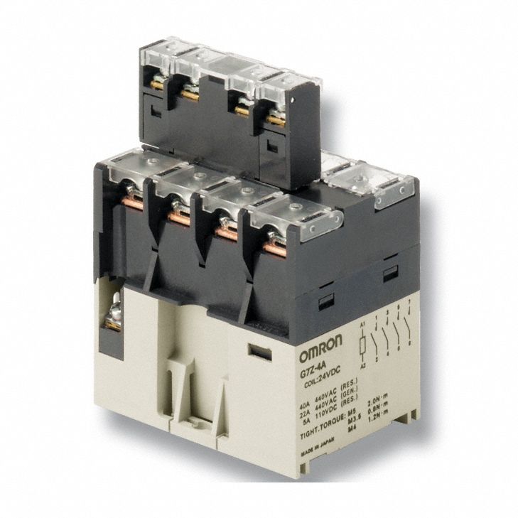 OMRON, 154 mA Current Rating, 24V DC, Safety Relays - 811T44|G7Z-4A-02Z-R DC24V - Grainger