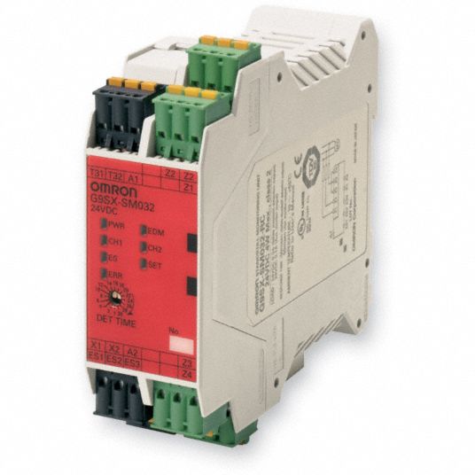 Safety Relay,4.41 in Body H,50/60 Hz - Grainger