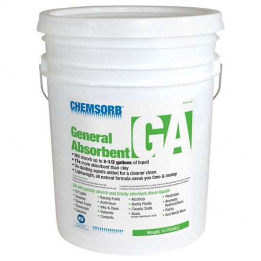 CHEMSORB, Perlite, 10 lb Volume Absorbed per Pkg., Granular Sorbent ...