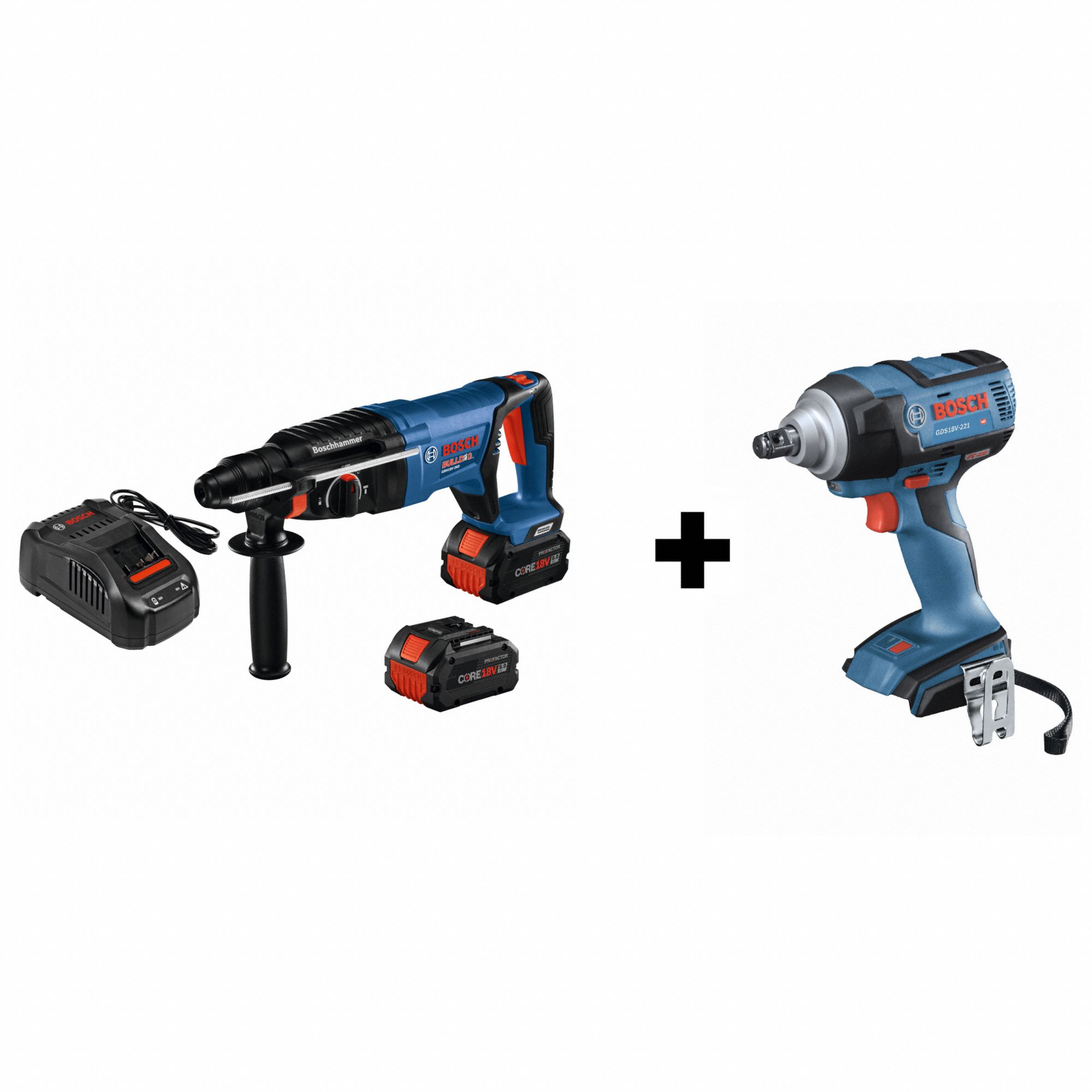 18 V Volt, 2 Tools, Cordless Tool Combination Kit - 384YH5|GBH18V ...