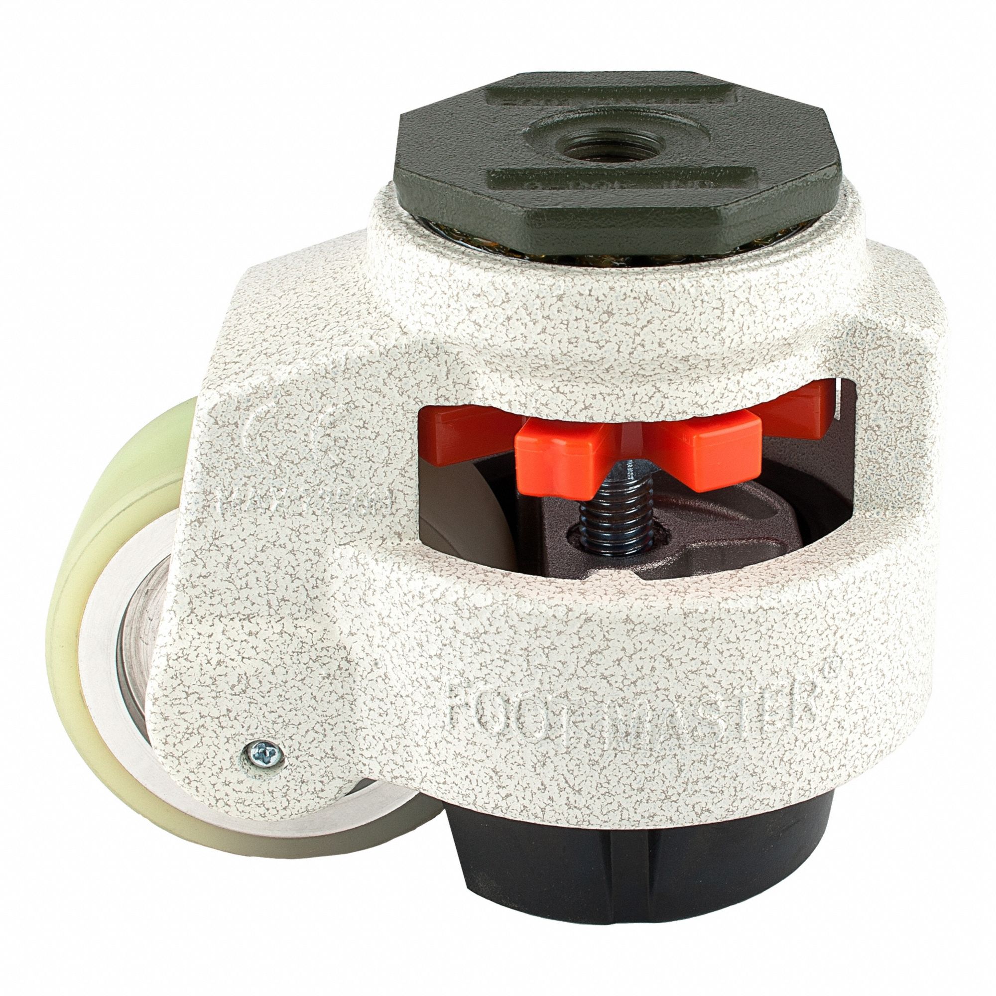 FOOT MASTER, 75 mm Wheel Dia, 1,764 lb Load Rtg., Leveling Caster ...