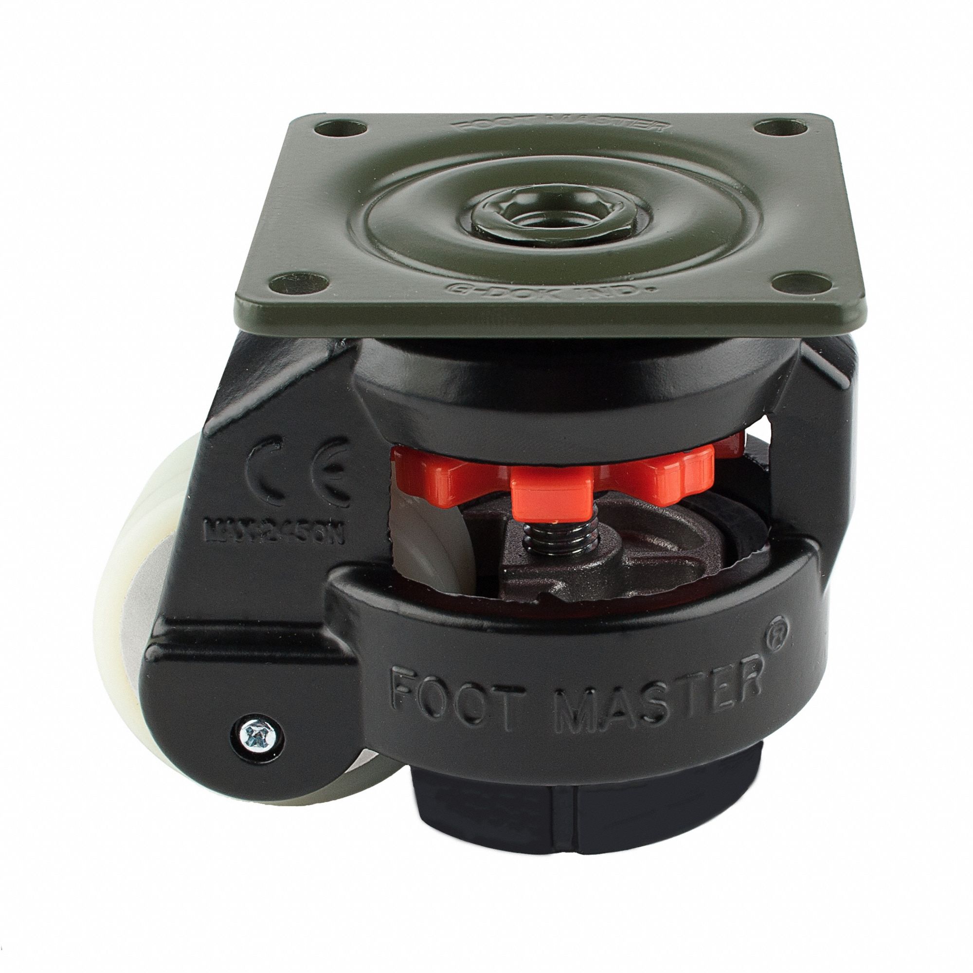 FOOT MASTER, Polyurethane Tread, 50 mm Wheel Dia, Plate Caster - 819TE8 ...