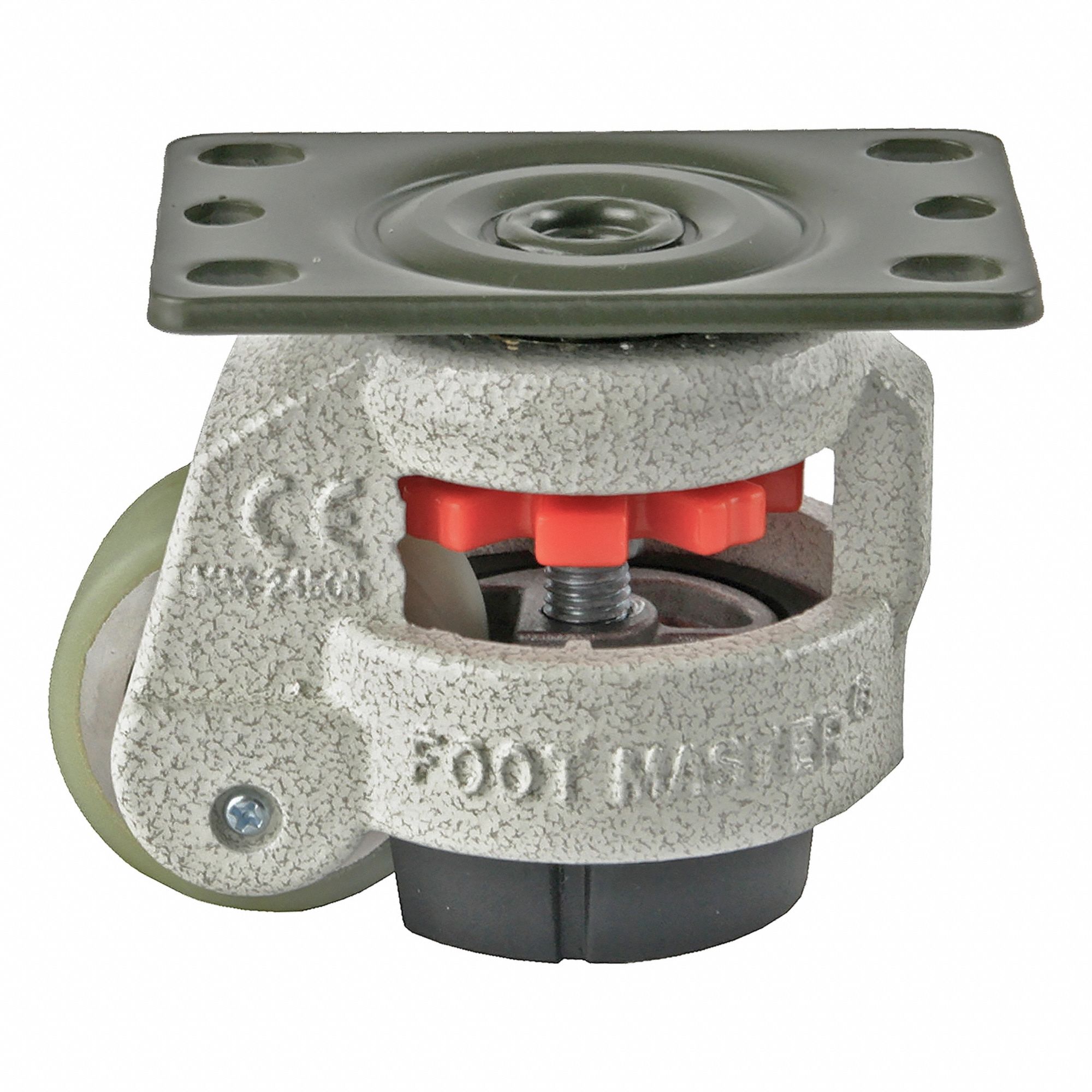 FOOT MASTER, Polyurethane Tread, 50 mm Wheel Dia, Plate Caster - 819TM3 ...