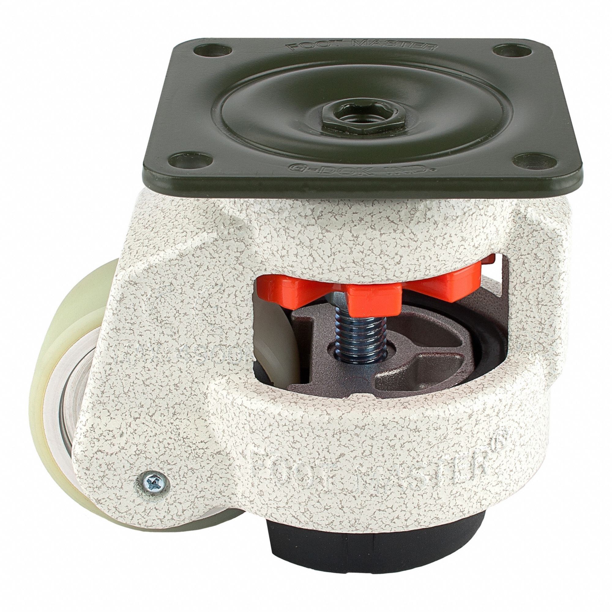 FOOT MASTER, Polyurethane Tread, 63 mm Wheel Dia, Plate Caster - 819TE1 ...