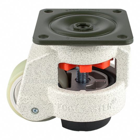 FOOT MASTER, Polyurethane Tread, 63 mm Wheel Dia, Plate Caster - 819TE1 ...