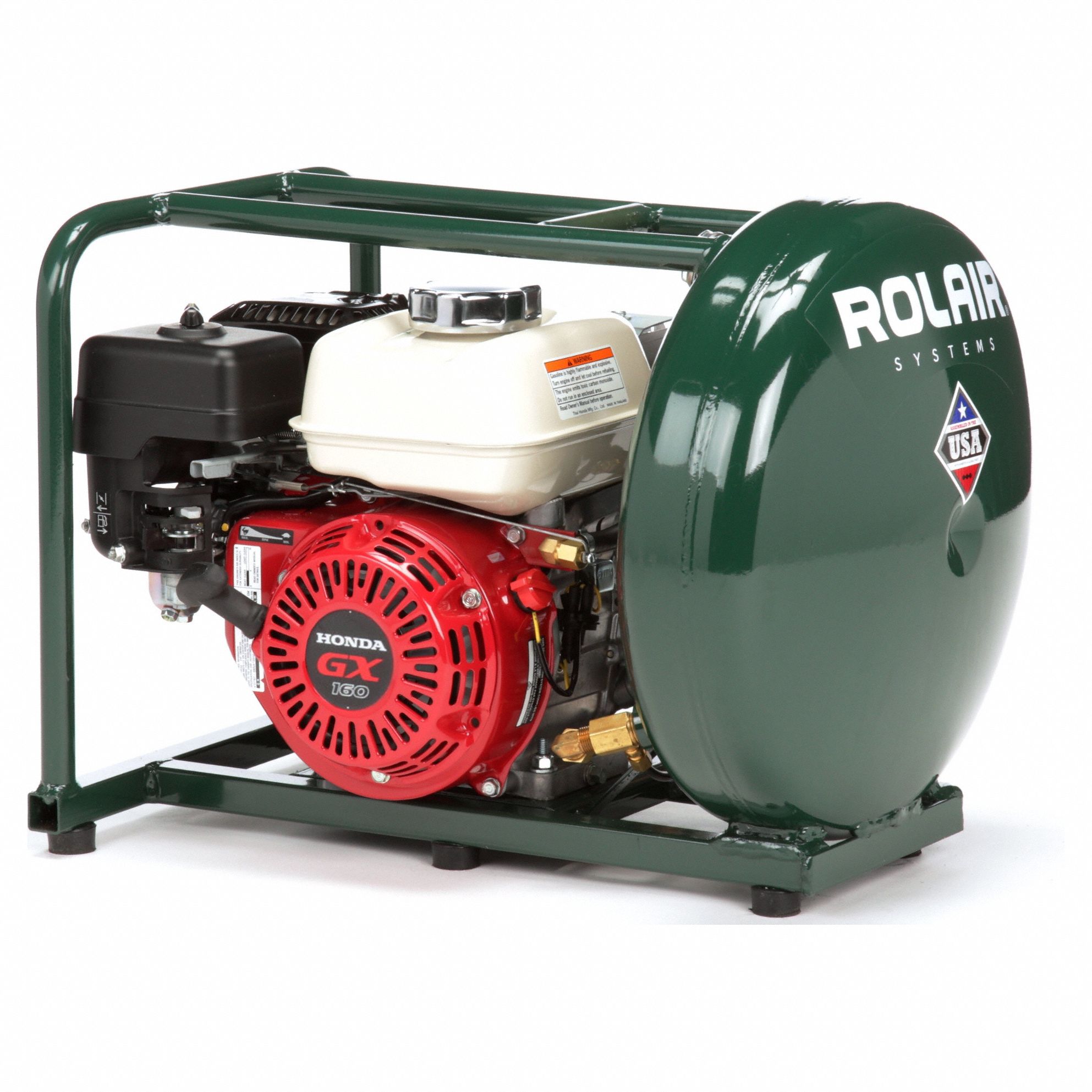 ROLAIR, 1 Stage, 5.5 hp Engine, Portable Gas Air Compressor - 806ZN7 ...