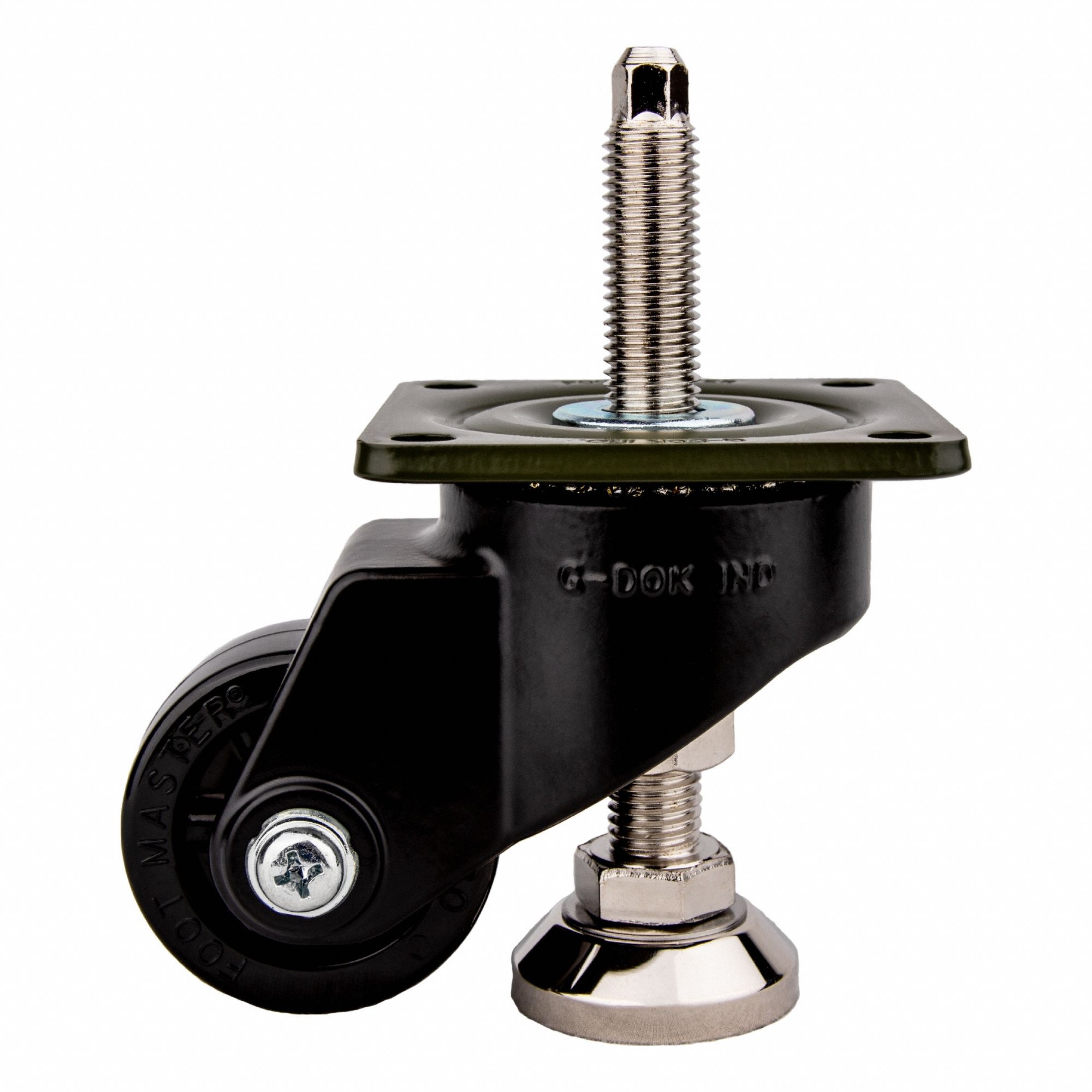 FOOT MASTER, Nylon Tread, 63 mm Wheel Dia, Plate Caster - 819TN8|GDH-65 ...