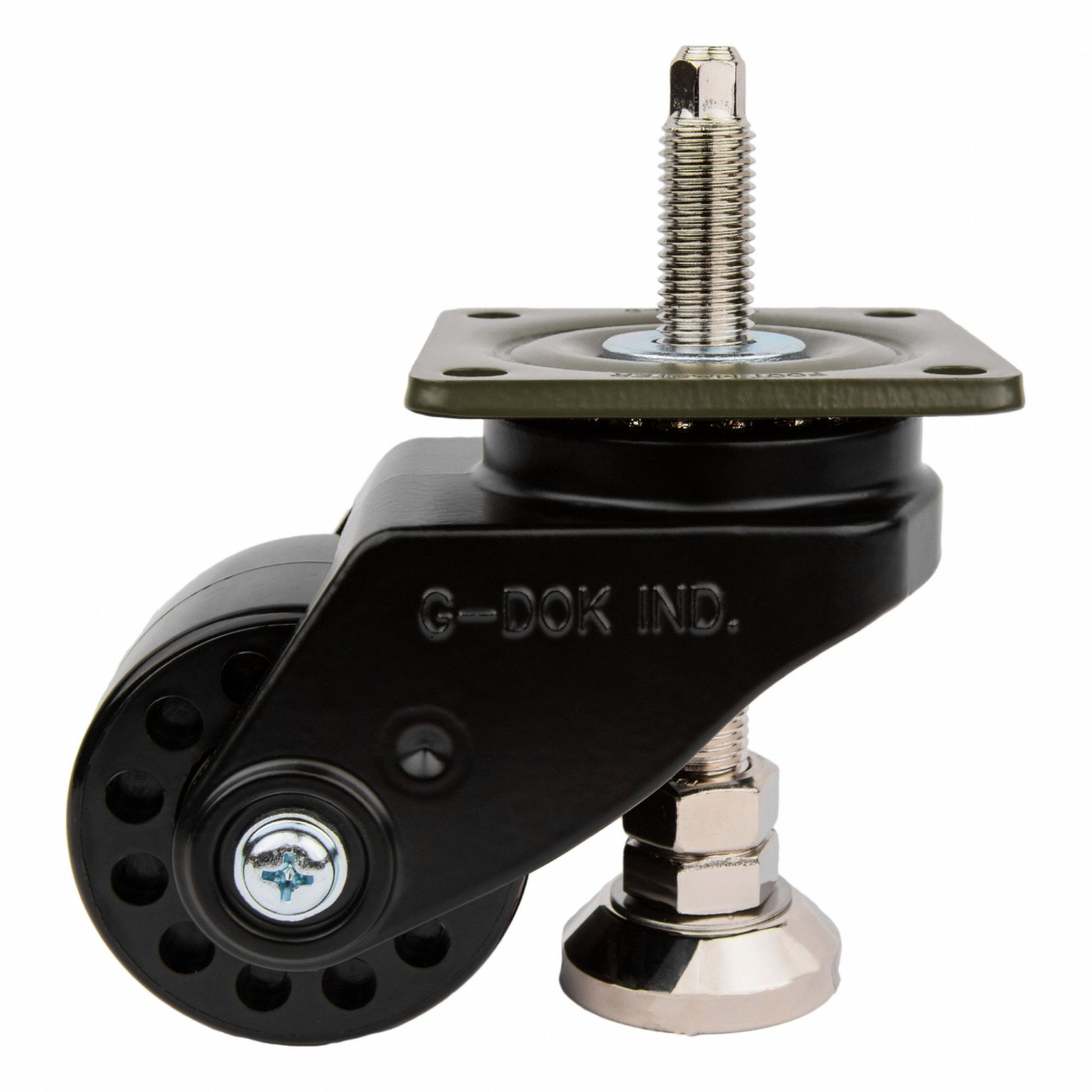 FOOT MASTER, Nylon Tread, 75 mm Wheel Dia, Plate Caster - 819TP0|GDH-75 ...