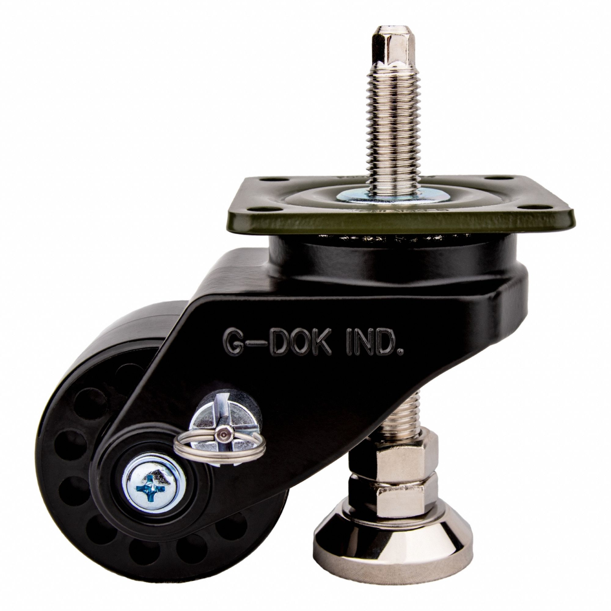 FOOT MASTER, Nylon Tread, 75 mm Wheel Dia, Plate Caster - 819TP2|GDH-75 ...