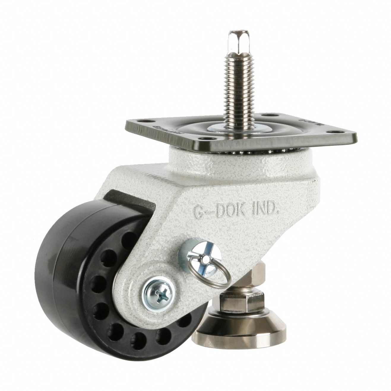 FOOT MASTER, Nylon Tread, 75 mm Wheel Dia, Plate Caster - 819TP1|GDH-75 ...