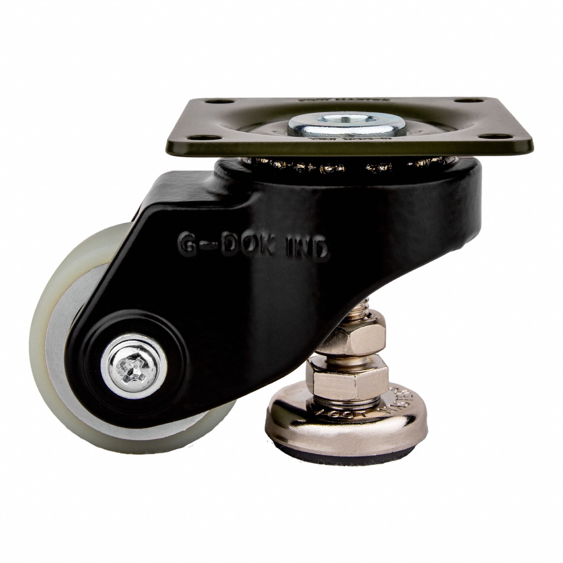 FOOT MASTER, Polyurethane Tread, 50 mm Wheel Dia, Plate Caster - 819TP6|GDL-50A-SF-BLKUW - Grainger