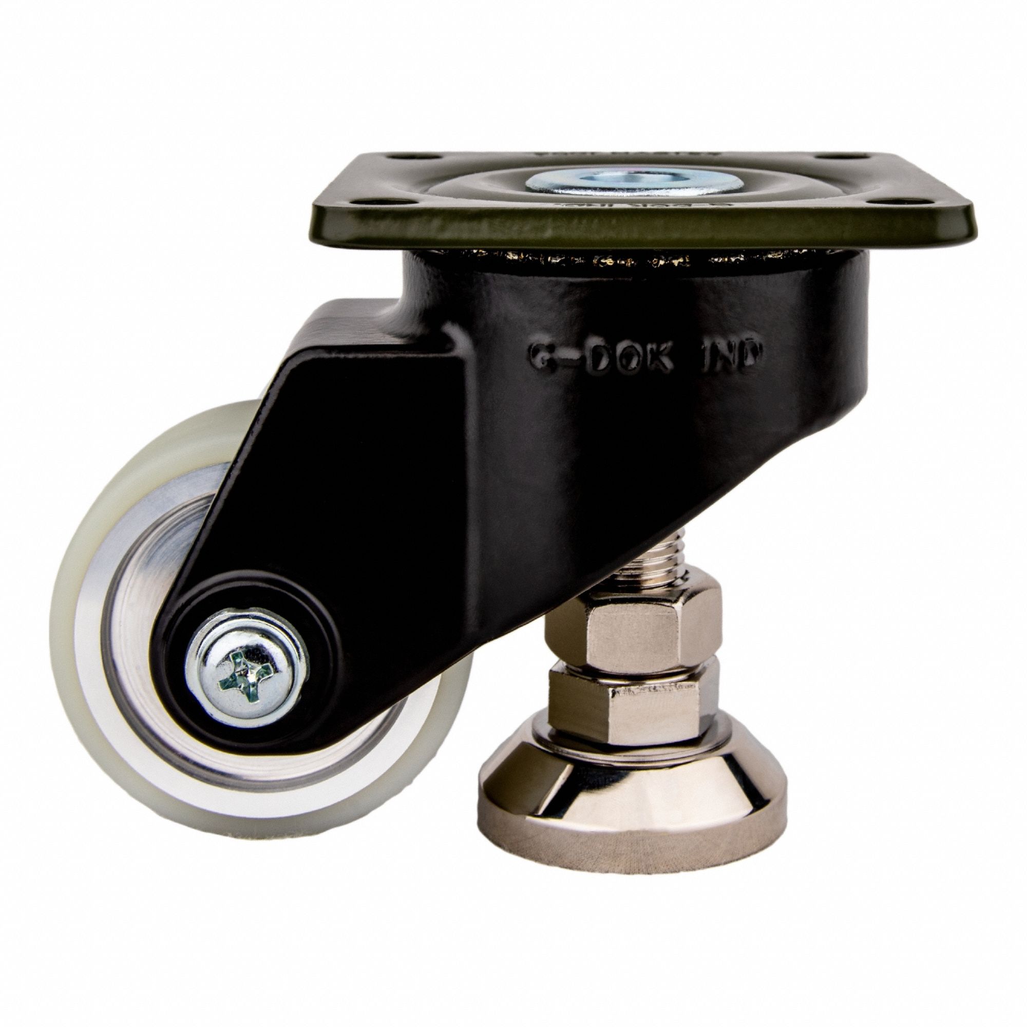 FOOT MASTER, Polyurethane Tread, 63 mm Wheel Dia, Plate Caster - 819TR2 ...