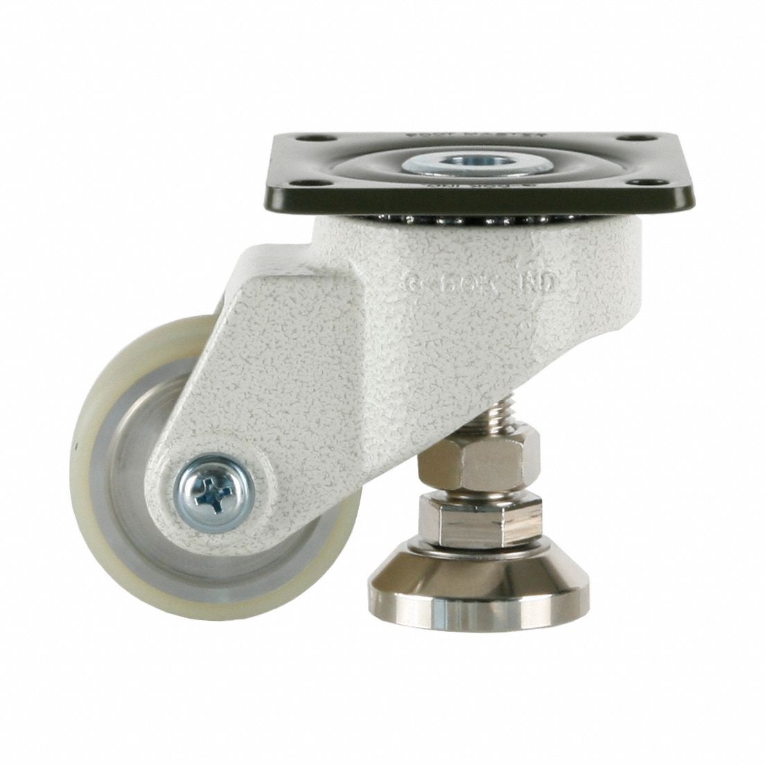 FOOT MASTER, Polyurethane Tread, 63 mm Wheel Dia, Plate Caster - 819TR1 ...