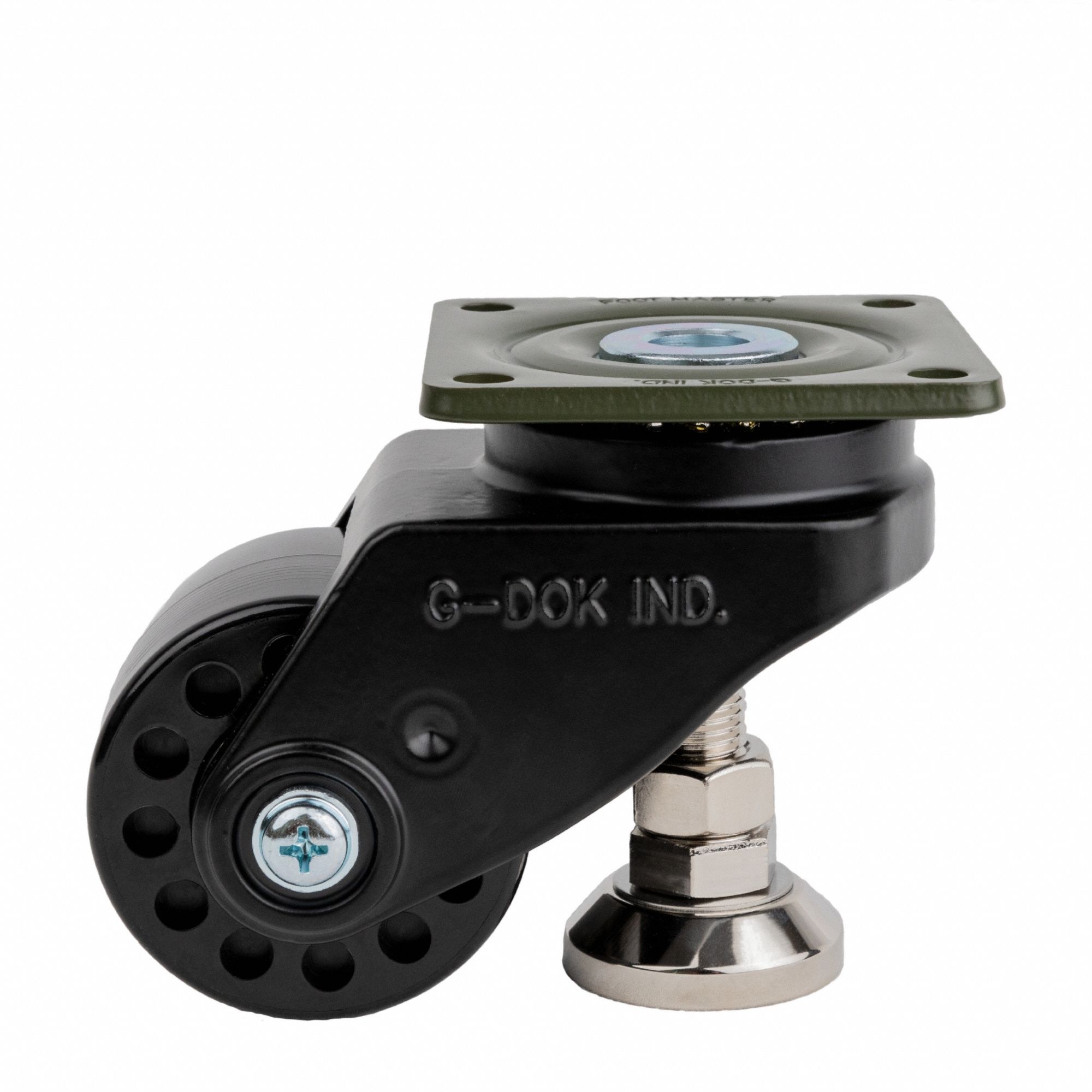 FOOT MASTER, Nylon Tread, 75 mm Wheel Dia, Plate Caster - 819TR8|GDL-75 ...