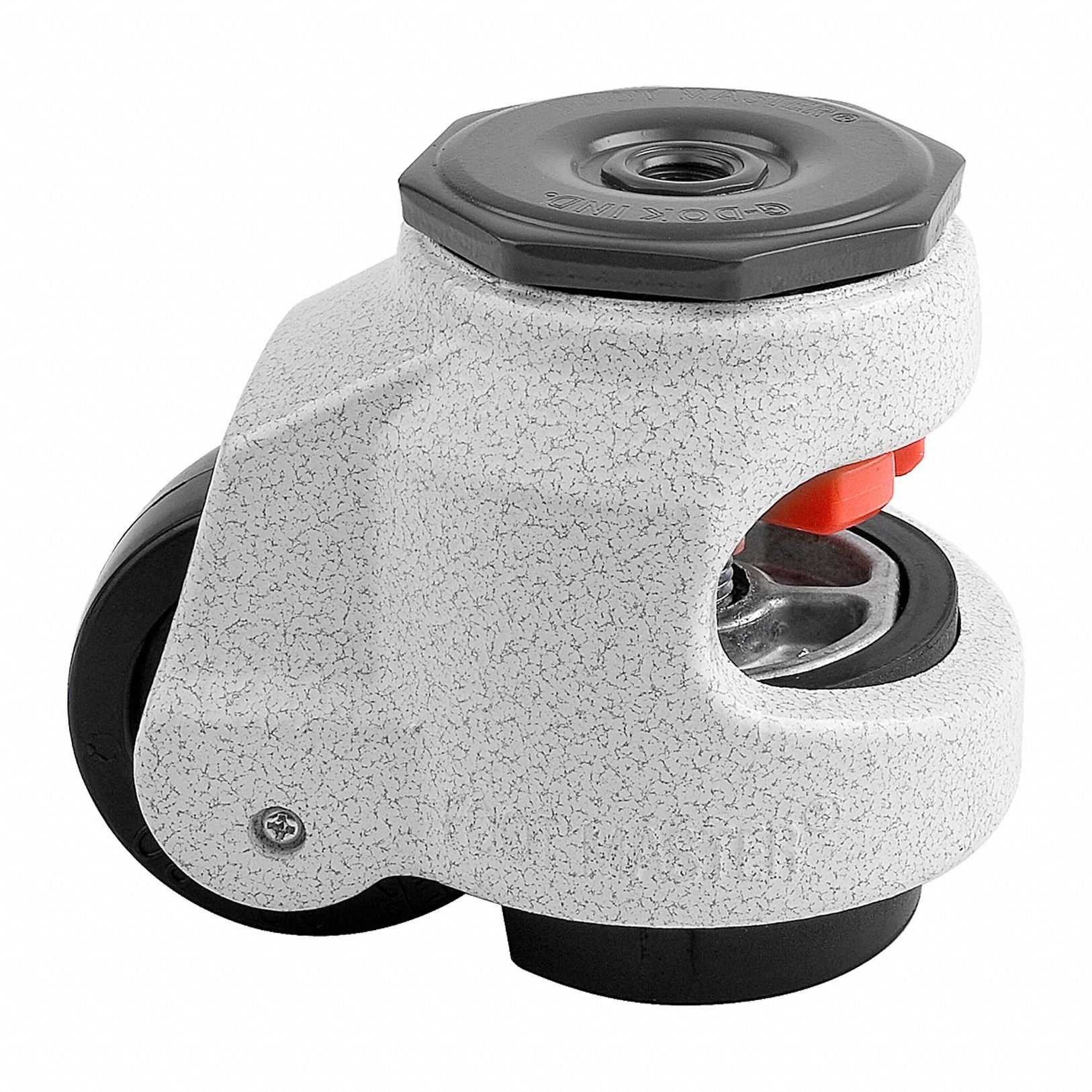 FOOT MASTER, 63 mm Wheel Dia, 1,102 lb Load Rtg., Leveling Caster ...