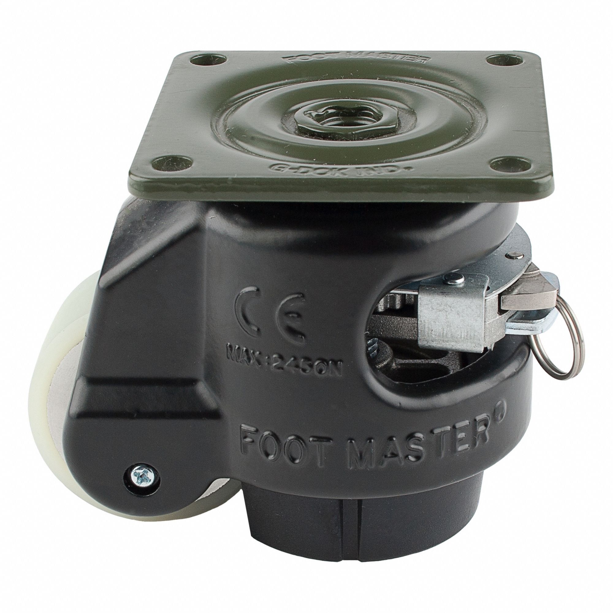 FOOT MASTER, Polyurethane Tread, 50 mm Wheel Dia, Plate Caster - 819TF1 ...