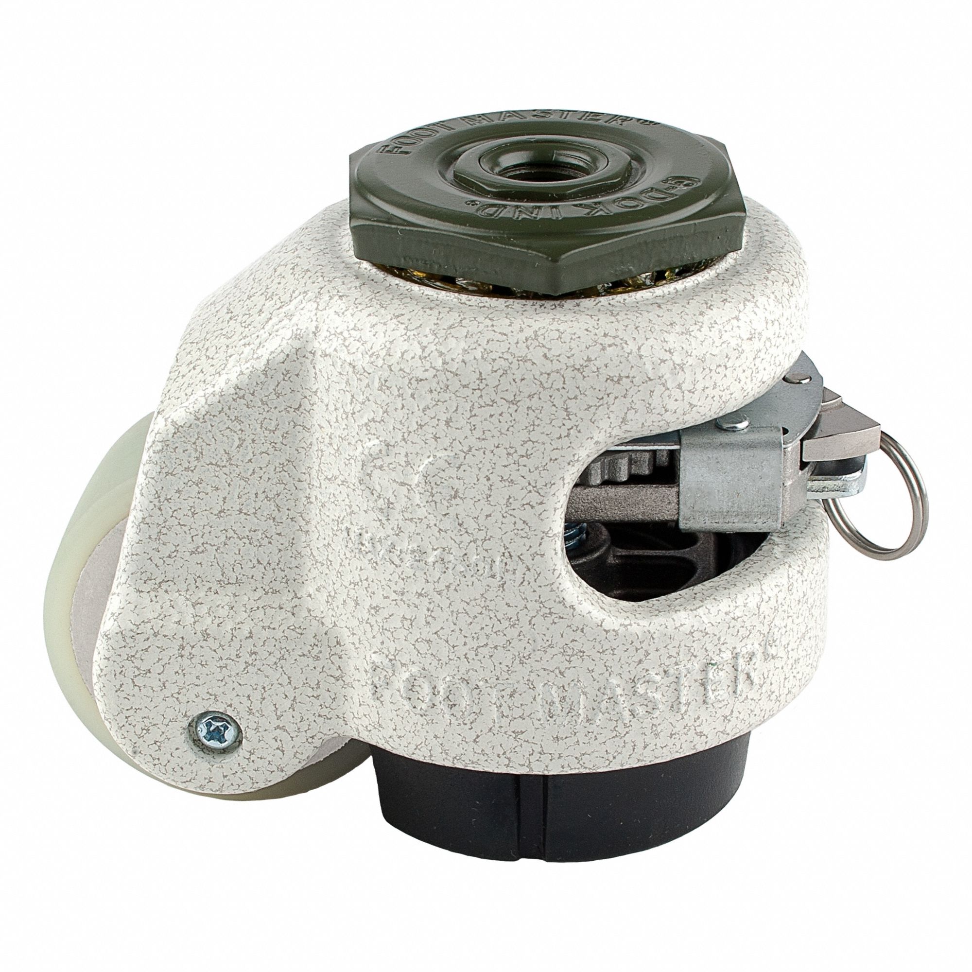 FOOT MASTER, 50 mm Wheel Dia, 551 lb Load Rtg., Leveling Caster ...