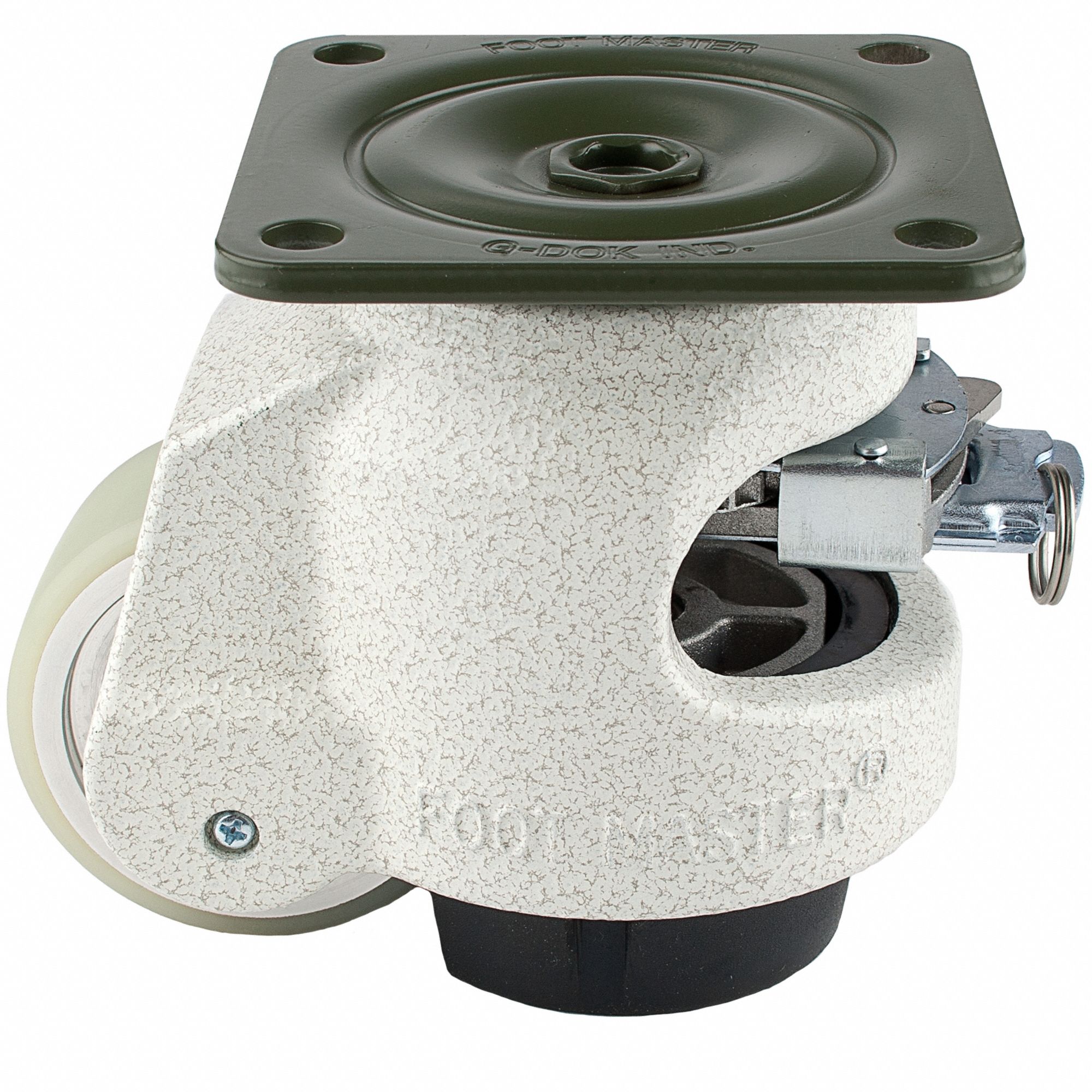 FOOT MASTER, Polyurethane Tread, 63 mm Wheel Dia, Plate Caster - 819TG2 ...