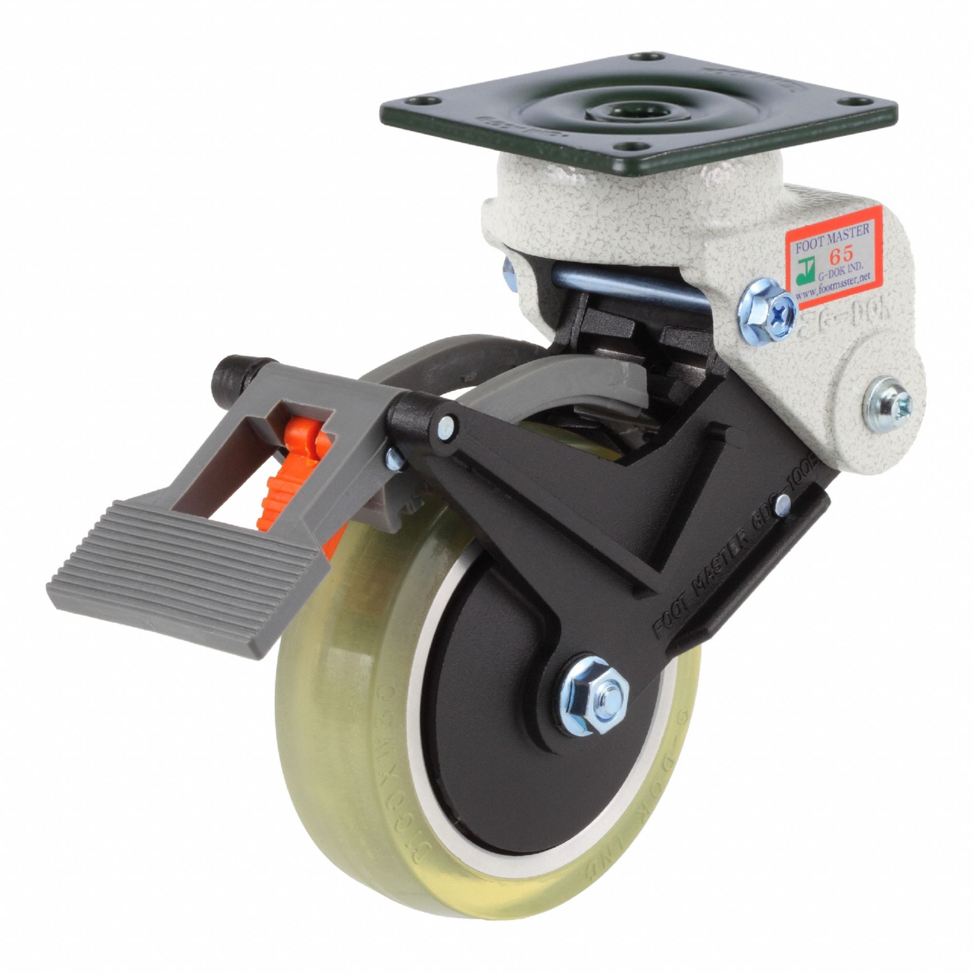 FOOT MASTER, Shock-Absorbing, Swivel, Plate Caster - 819TX0|GDS-125B ...