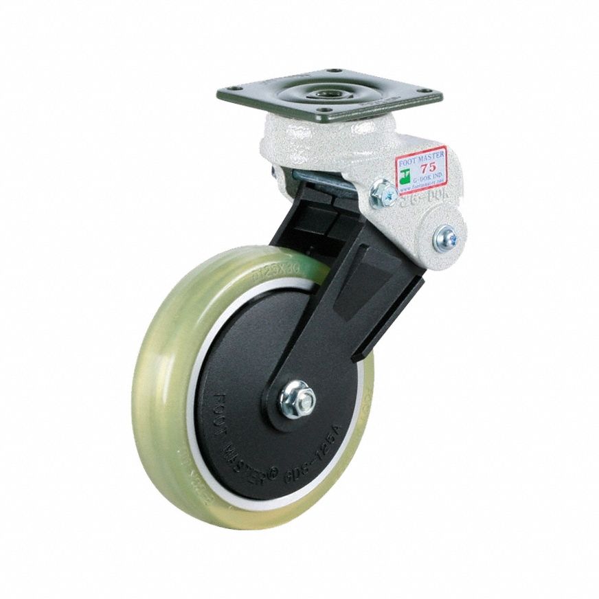 FOOT MASTER, Shock-Absorbing, Swivel, Plate Caster - 819U01|GDS-200A-65SF - Grainger