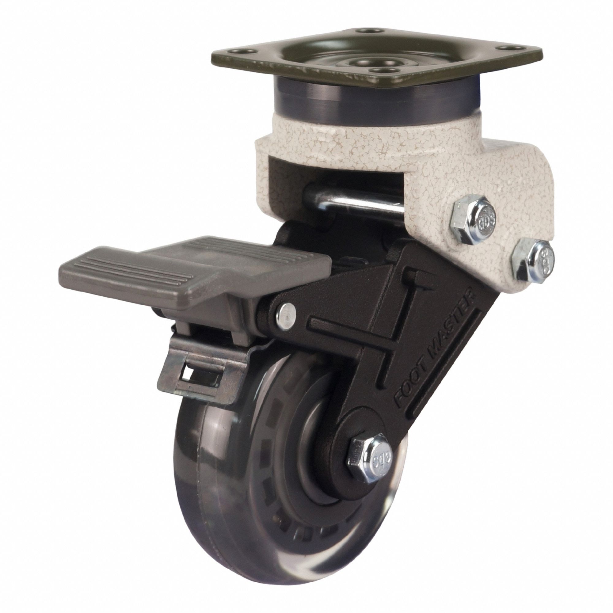 FOOT MASTER, Shock-Absorbing, Swivel, Plate Caster - 819U51|GDS-65-BSF-EUS - Grainger