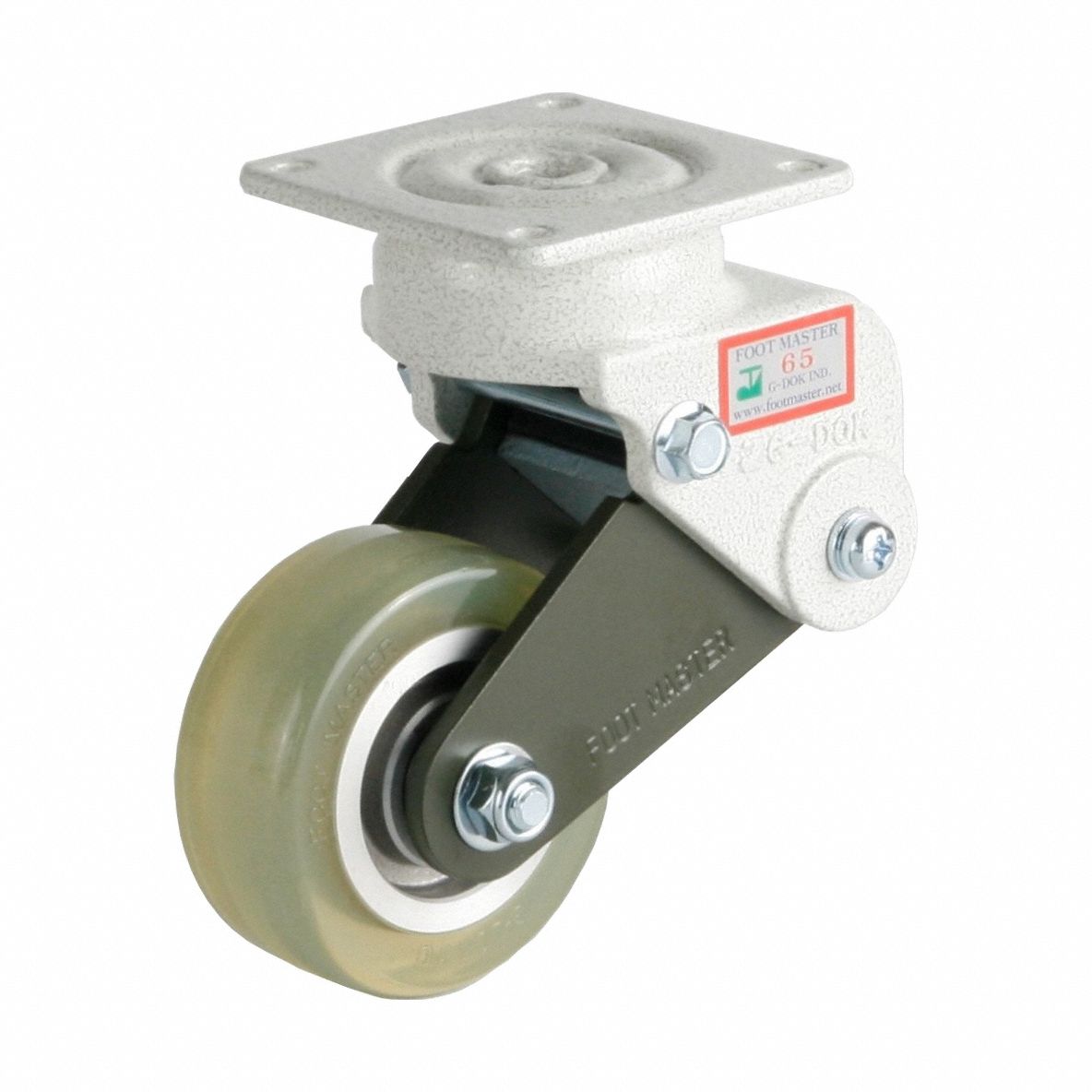 FOOT MASTER, Shock-Absorbing, Rigid, Plate Caster - 819TV5|GDS-75A-65RF - Grainger
