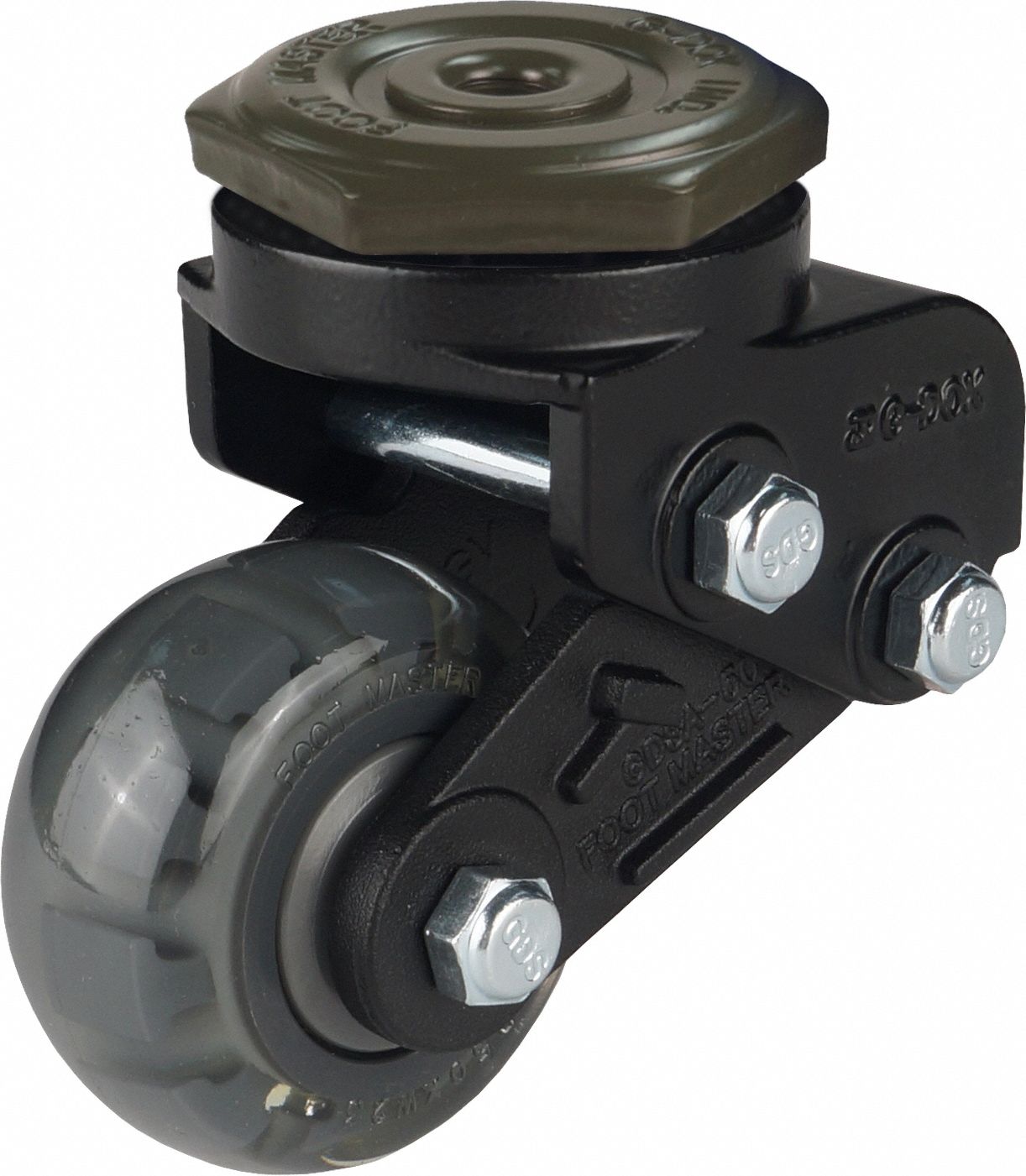 FOOT MASTER, Face Brake, 50 mm Wheel Dia., Bolt-Hole Caster - 819U56 ...