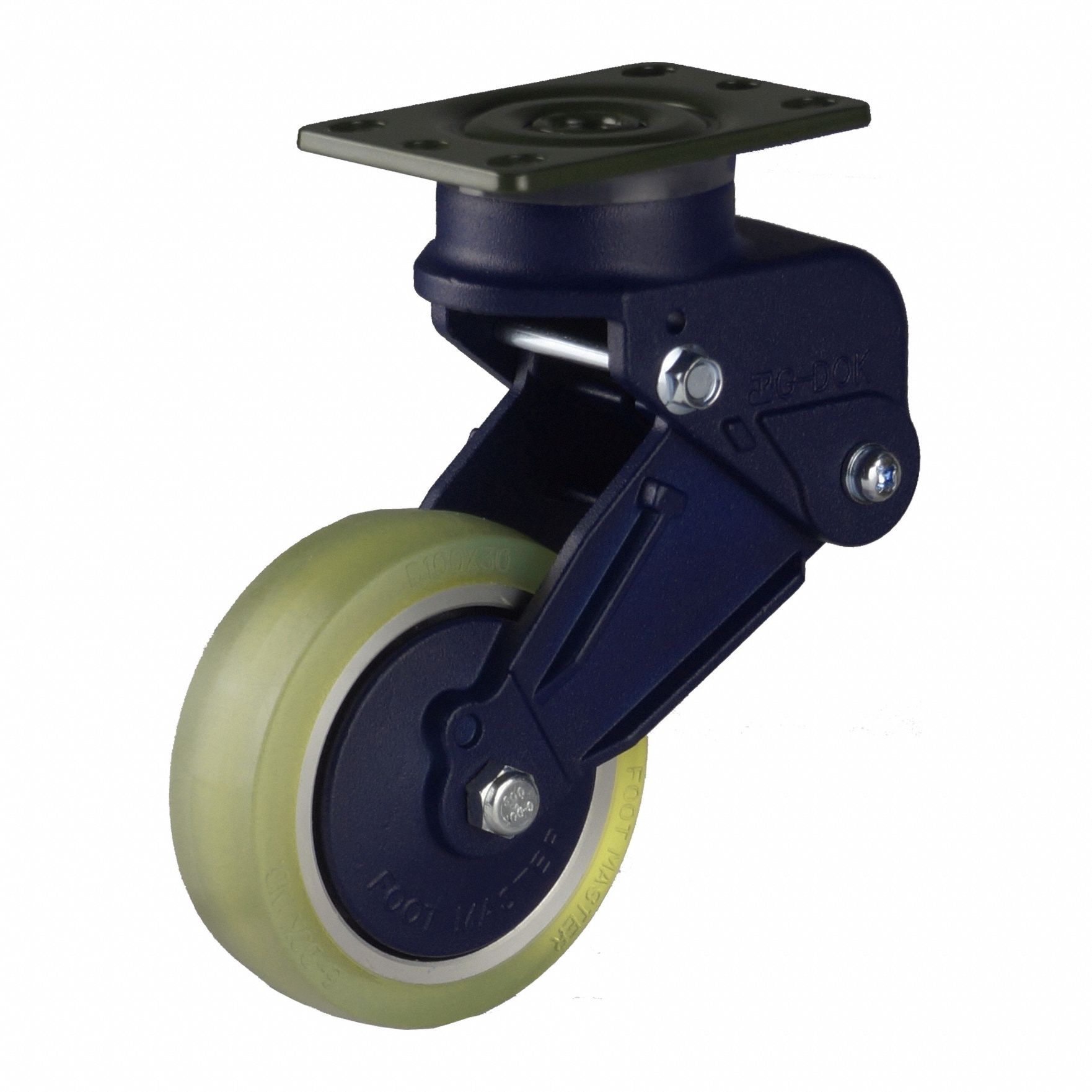 FOOT MASTER, Shock-Absorbing, Swivel, Plate Caster - 819U18|GDSB-100-ASF-LUD-PEU-65 - Grainger