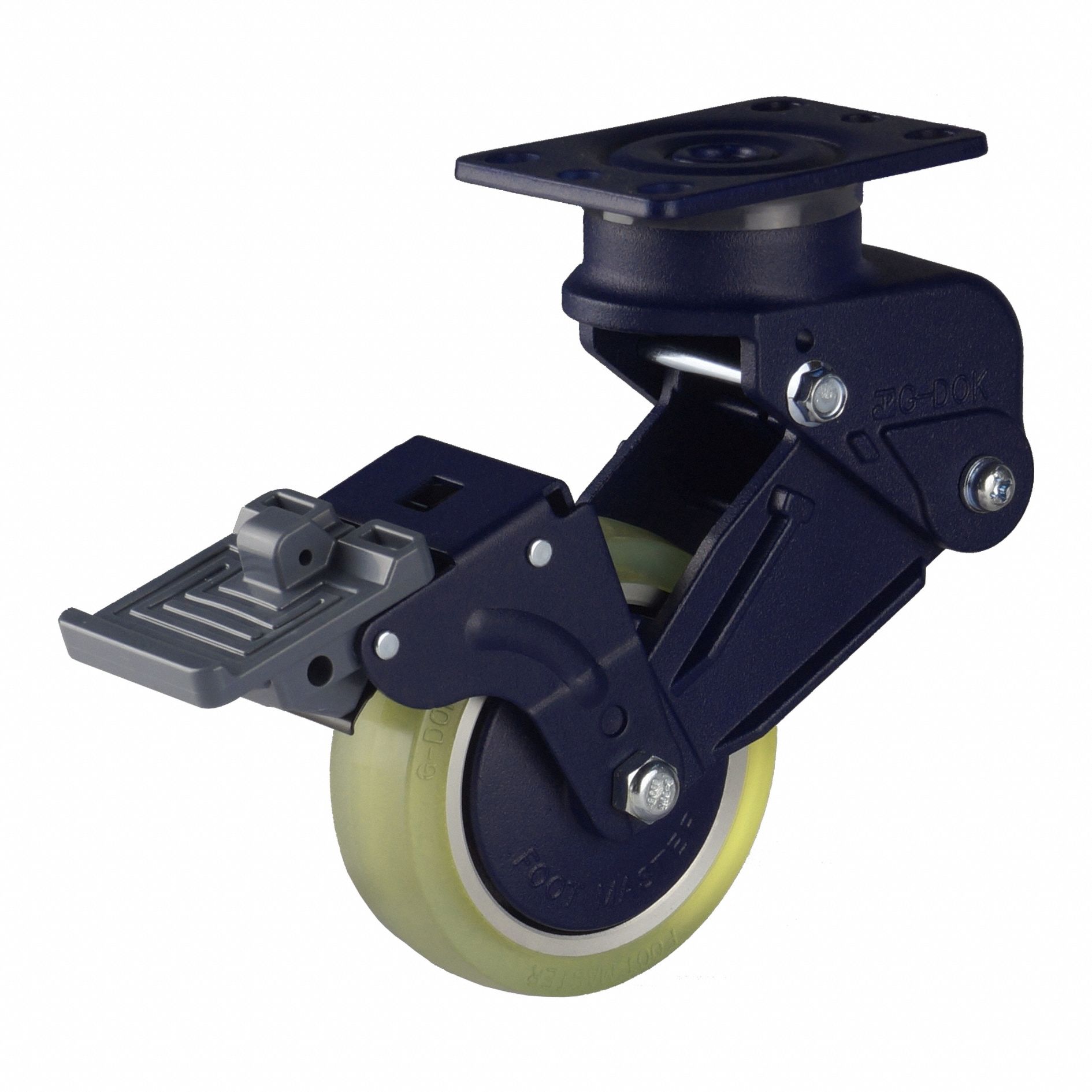 FOOT MASTER, Shock-Absorbing, Rigid, Plate Caster - 819U15|GDSB-100-BRF ...