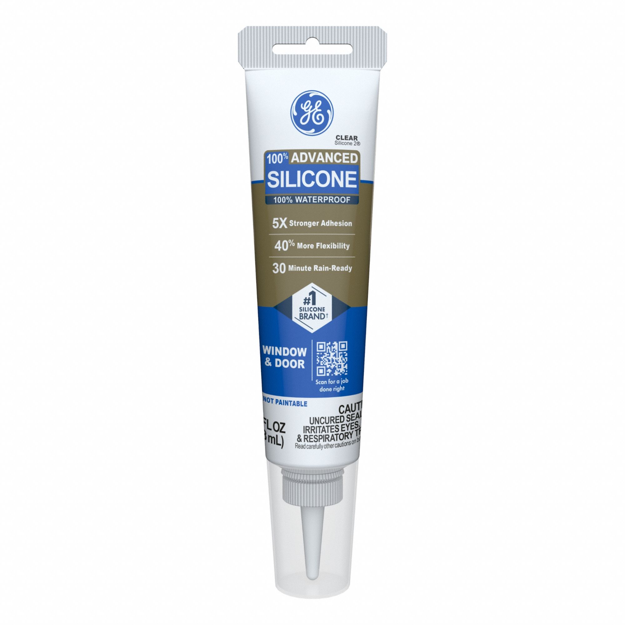 GE, Advanced Silicone, Clear, Silicone Sealant - 22N763|2810435 - Grainger