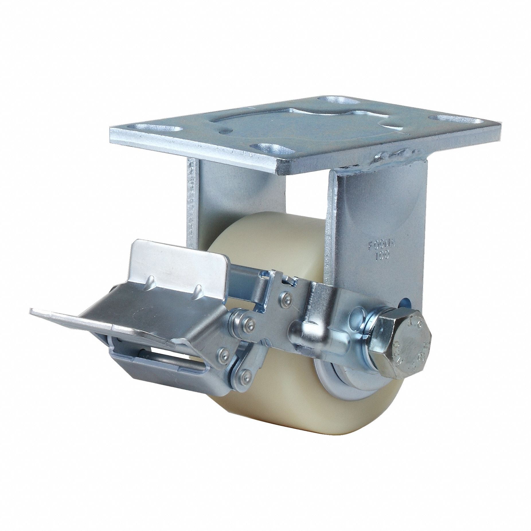 FOOT MASTER, Rigid, Polyurethane, Plate Caster - 819TA7|GF-100B-RF-MCD ...