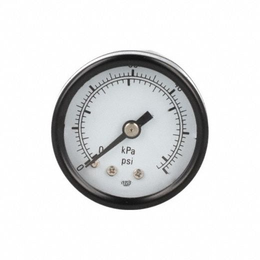 MARSH, 15 psi to 0 kPa to 15 psi, 1 1/2 in Dial, Pressure Gauge ...