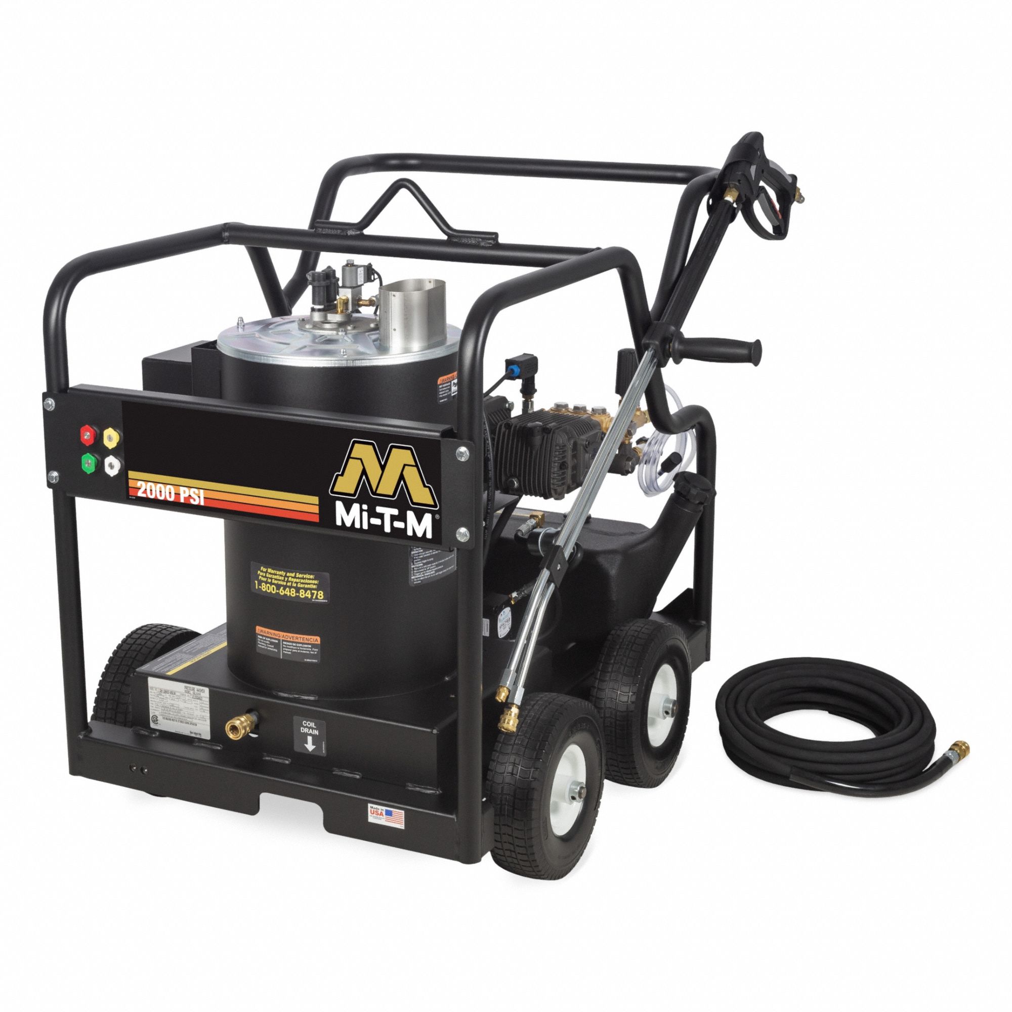 MI-T-M, Cart, 230 V – Single-Phase, Electric Pressure Washer - 822TM5 ...