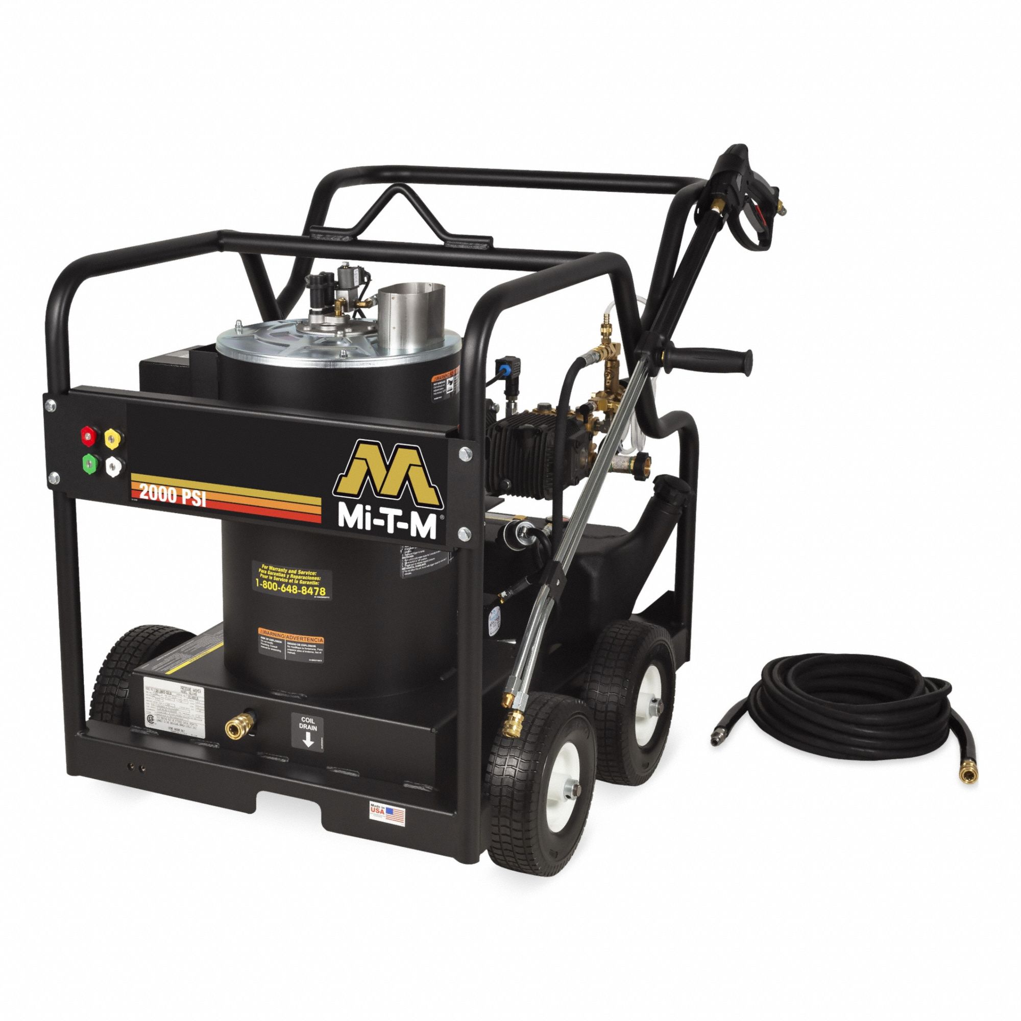 MI-T-M, Cart, 230 V – Single-Phase, Electric Pressure Washer - 822TM6 ...