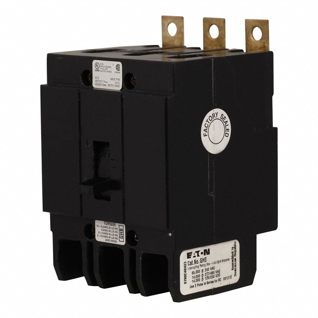 EATON, 45 A, 277/480V AC, Miniature Circuit Breaker - 46MX54|GHB3045 - Grainger