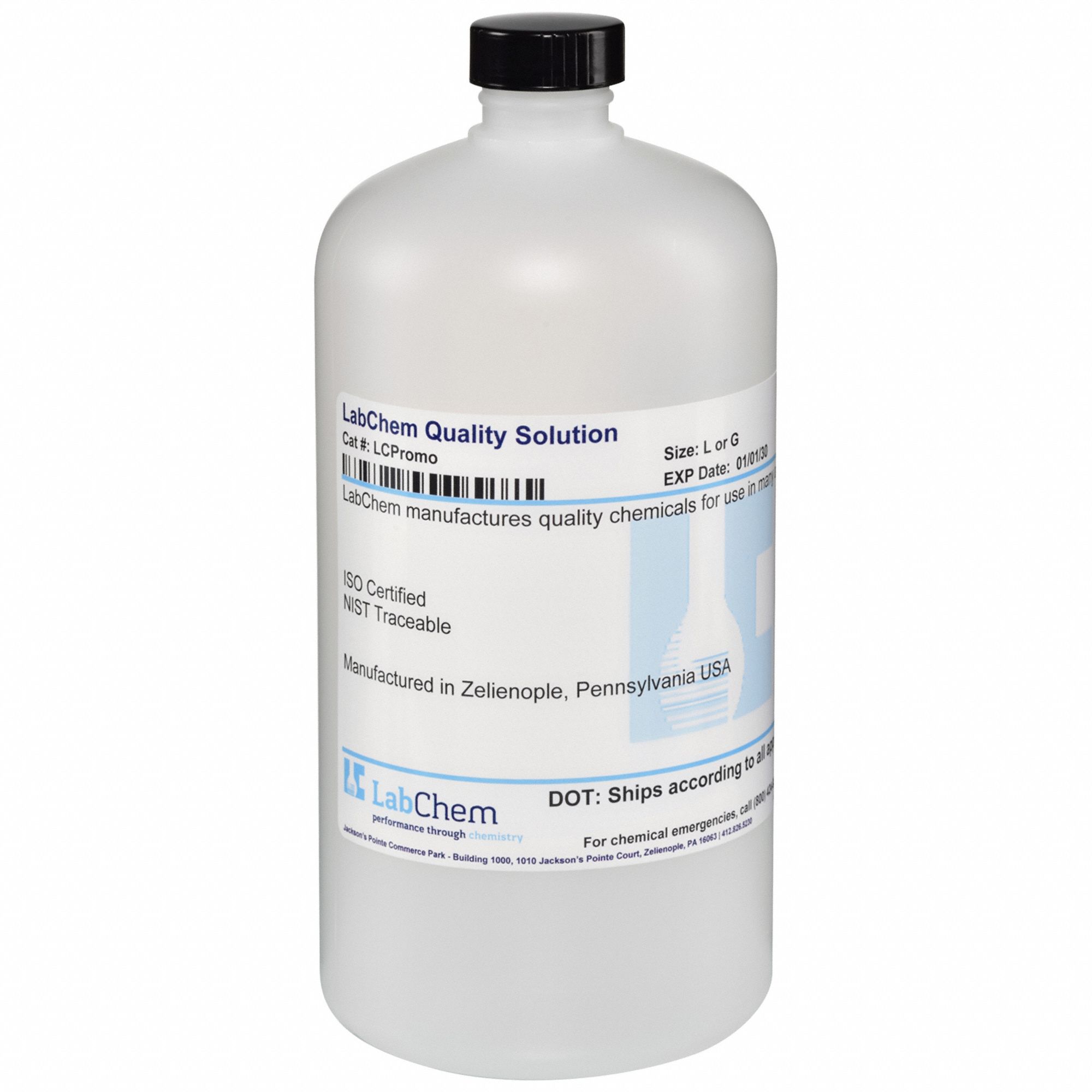 Lab, 1 L, Buffer - pH 10.00 - Color Coded Blue - 802DC2|LC125052 - Grainger