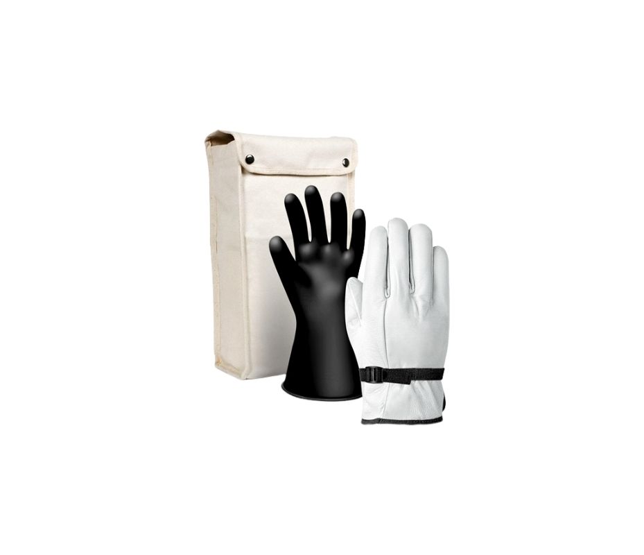 SALISBURY Juego de Guantes Eléctricos, Negro, Goma Natural, Clase 0 ...