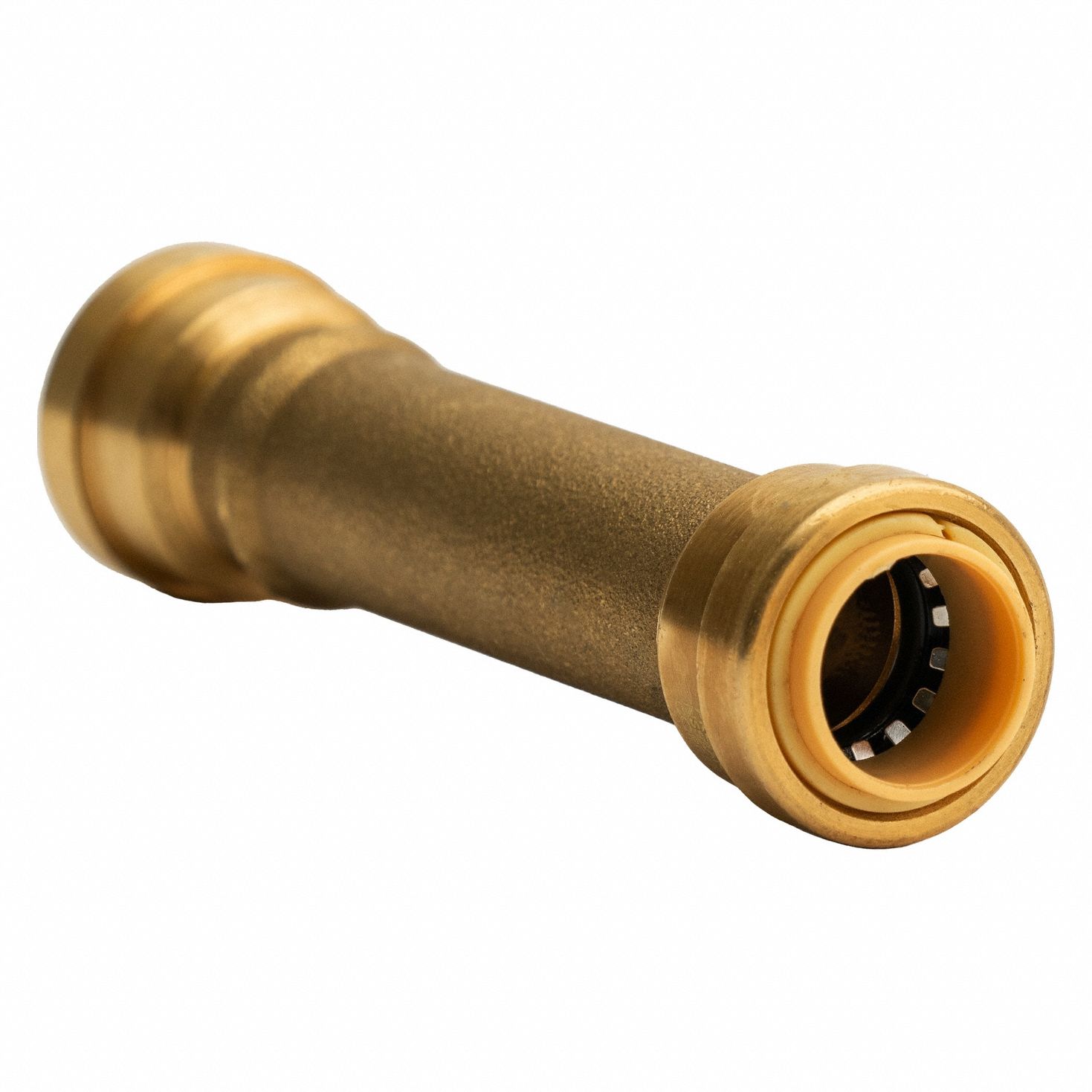 1/2 in OD x 1/2 in OD Size, Brass, Push-Fit Coupling Fitting - 816ZN4 ...